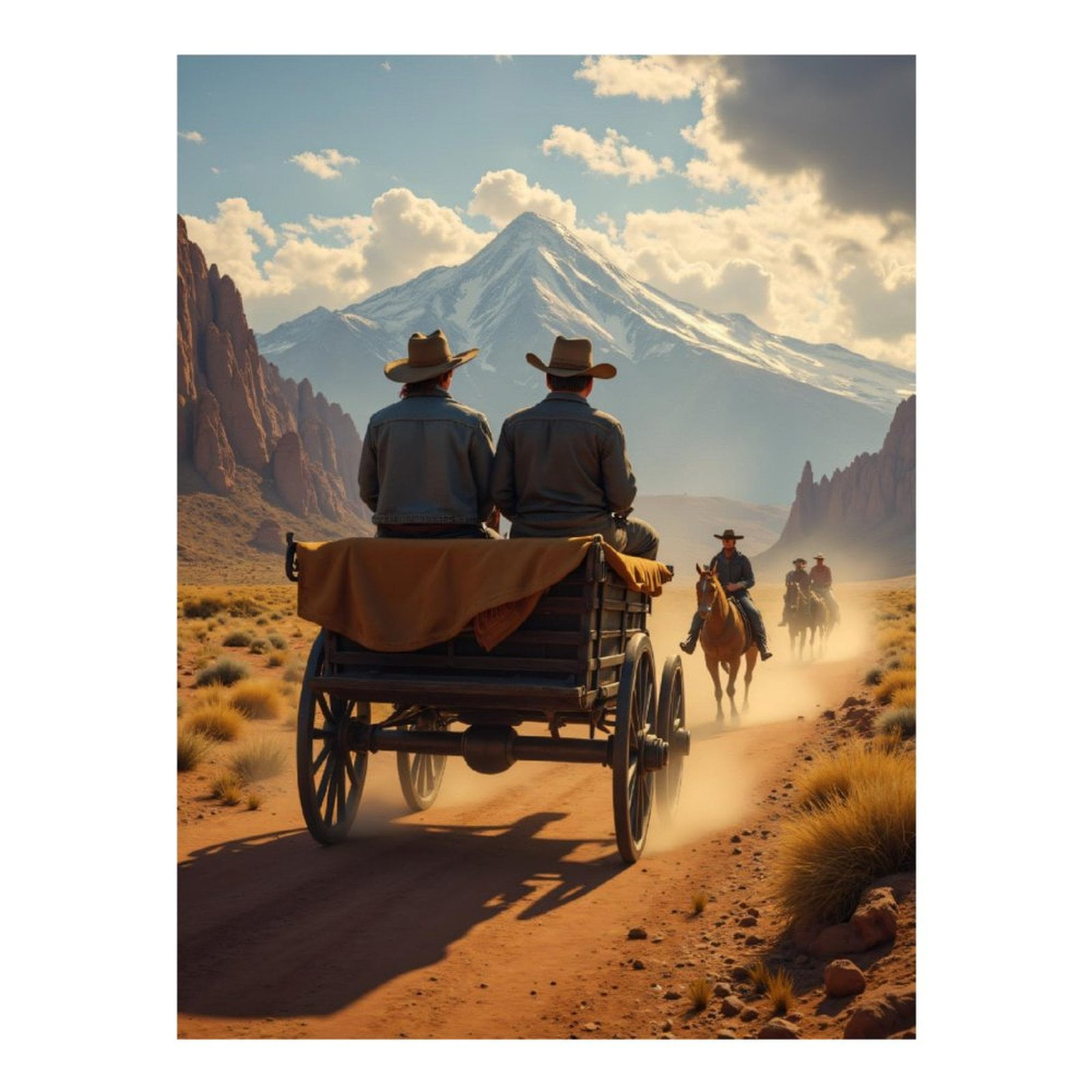 Diamond Art Kit for Adults, Desert Journey Wagon Riders Diamond ...