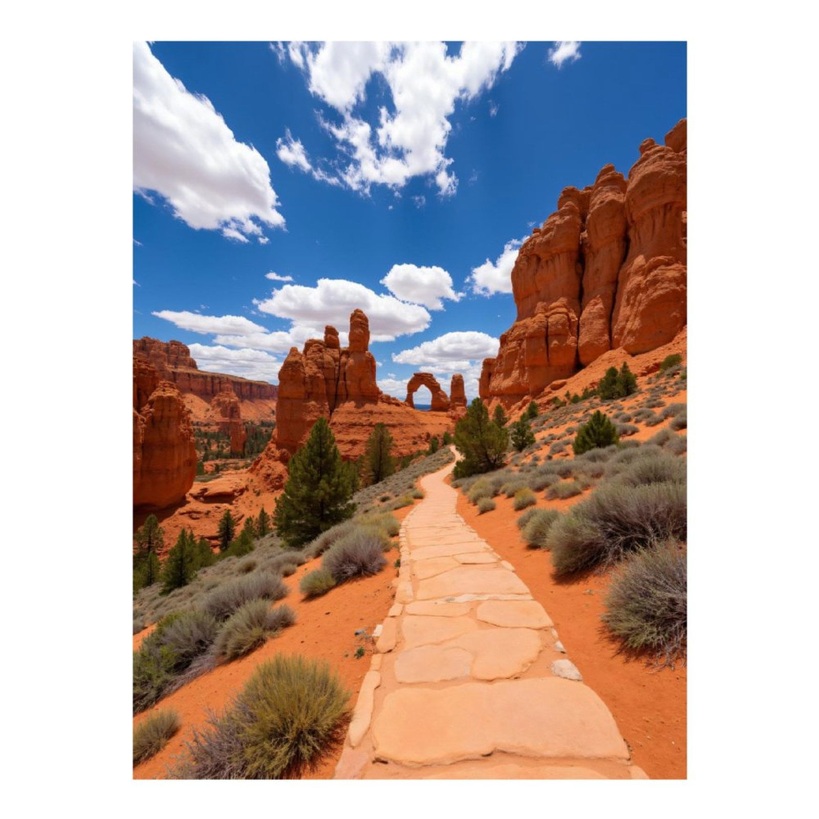 Diamond Art Kit for Adults, Desert Pathway Red Rock Archway Diamond ...