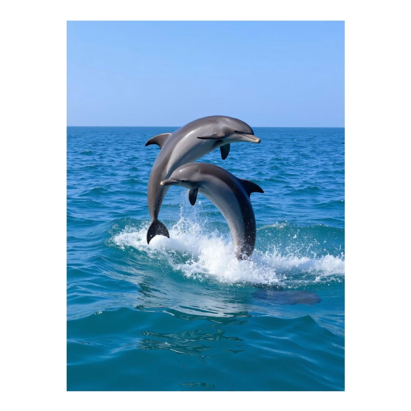 Diamond Art Kit for Adults, Dolphins Leaping Ocean Blue Waters Diamond ...