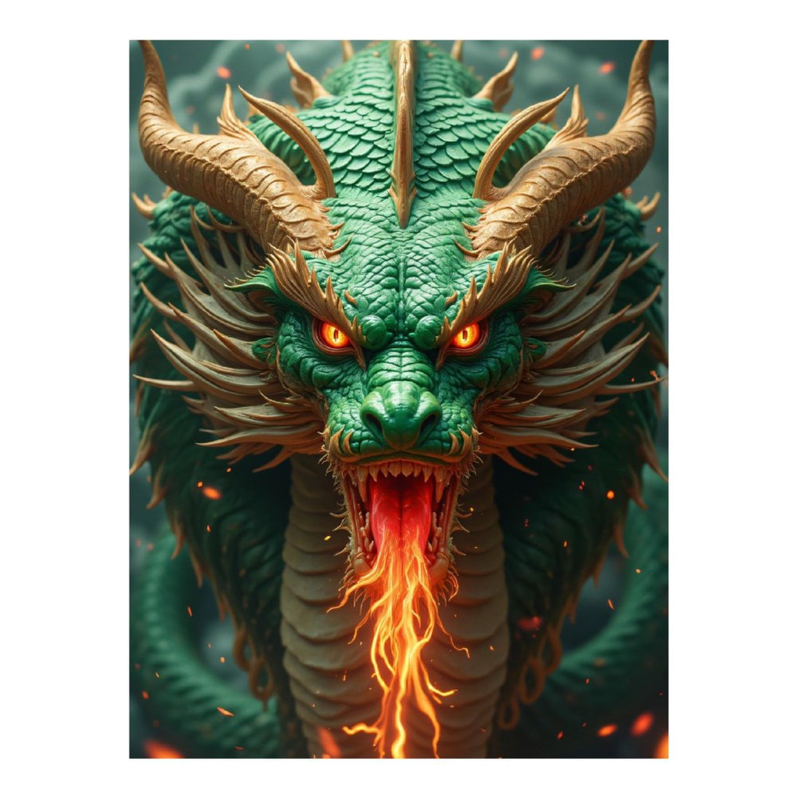 Diamond Art Kit for Adults, Dragon Fire Majestic Mythical Creature ...