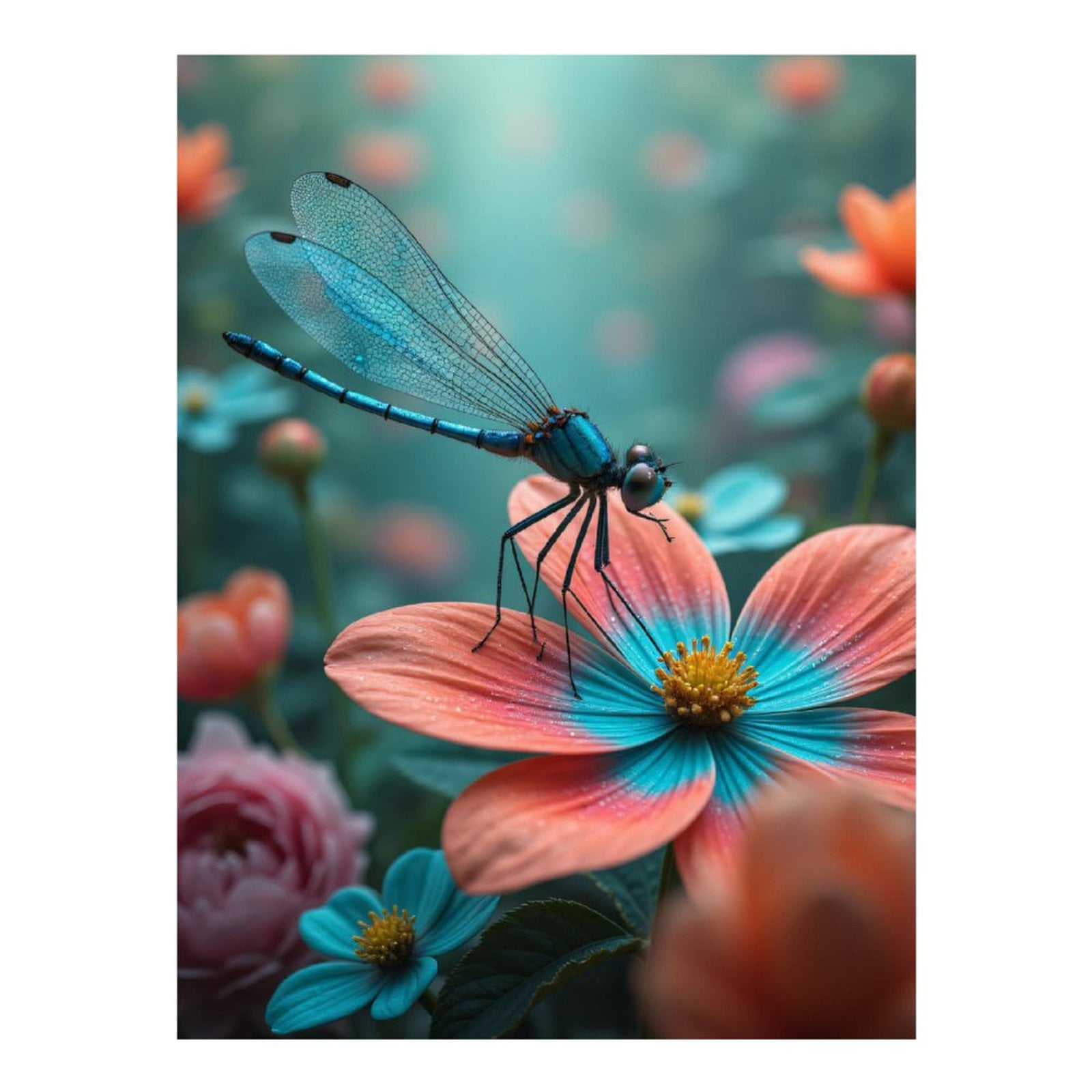 Diamond Art Kit for Adults, Dragonfly Blossom Serenity Diamond Painting ...