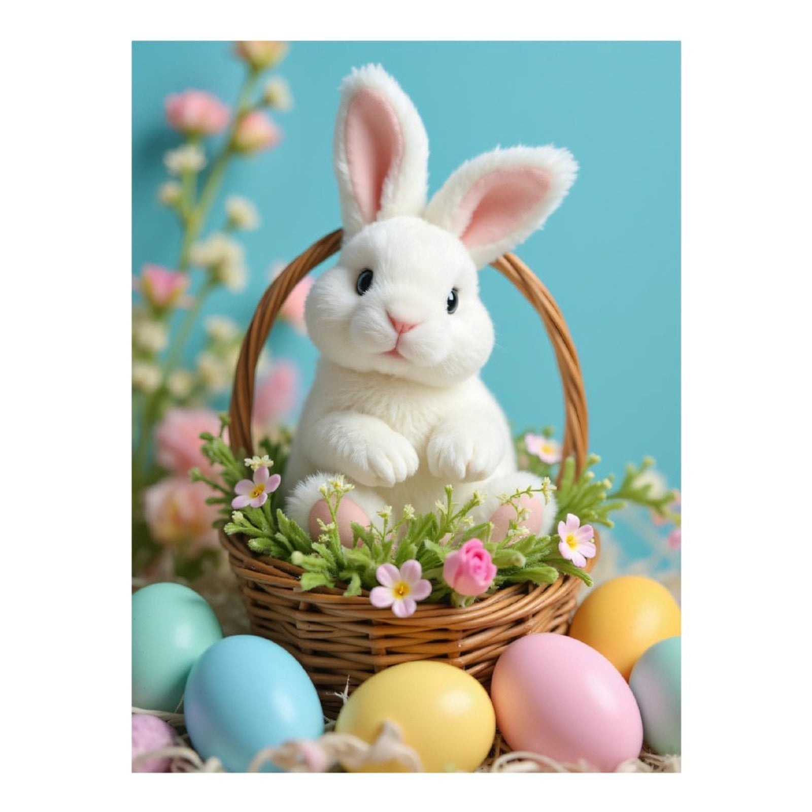 Diamond Art Kit for Adults, Easter Bunny Basket Spring Eggs Diamond ...