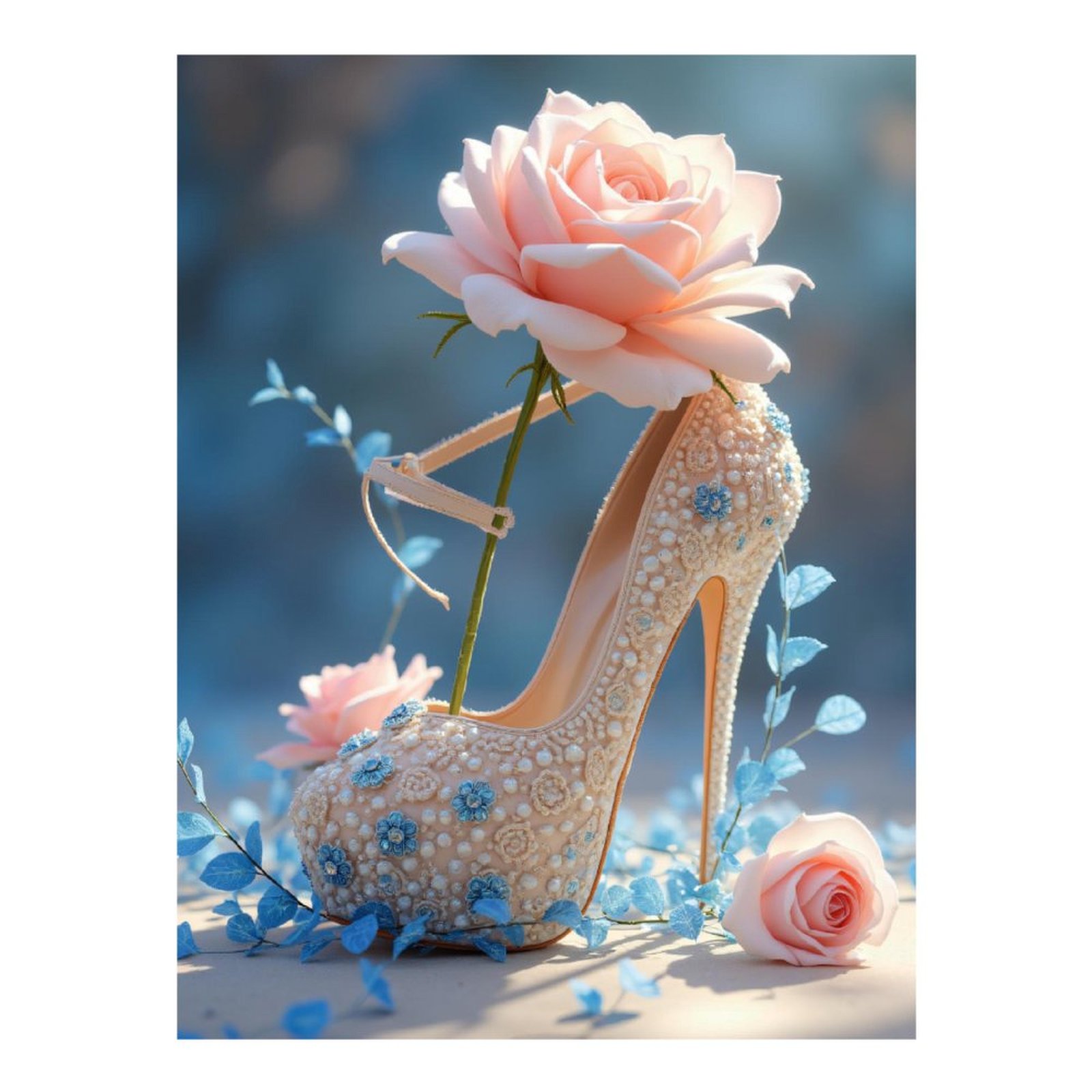 Diamond Art Kit for Adults, Elegant Floral Stiletto Display Diamond ...