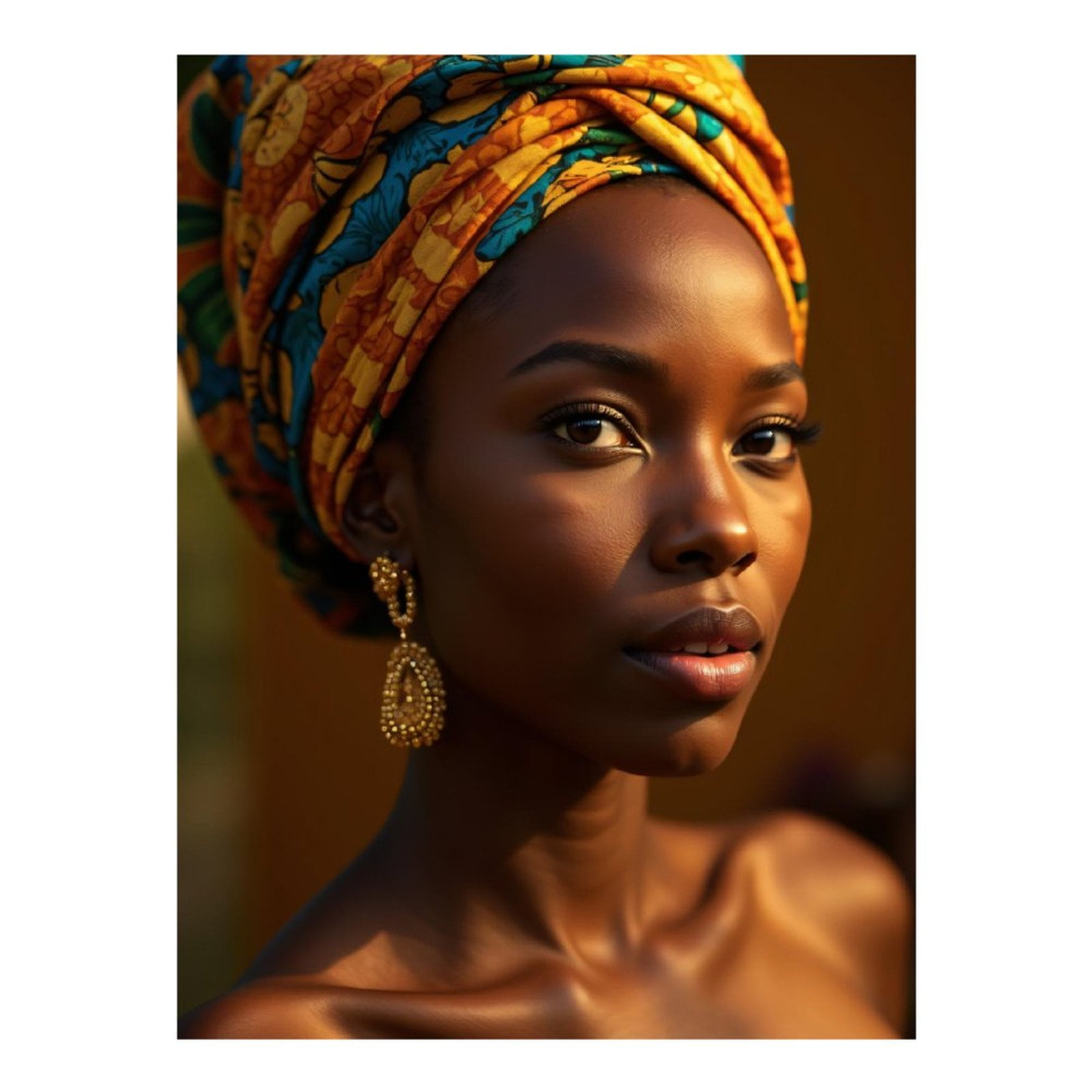 Diamond Art Kit for Adults, Elegant Headwrap Portrait Beauty Diamond ...