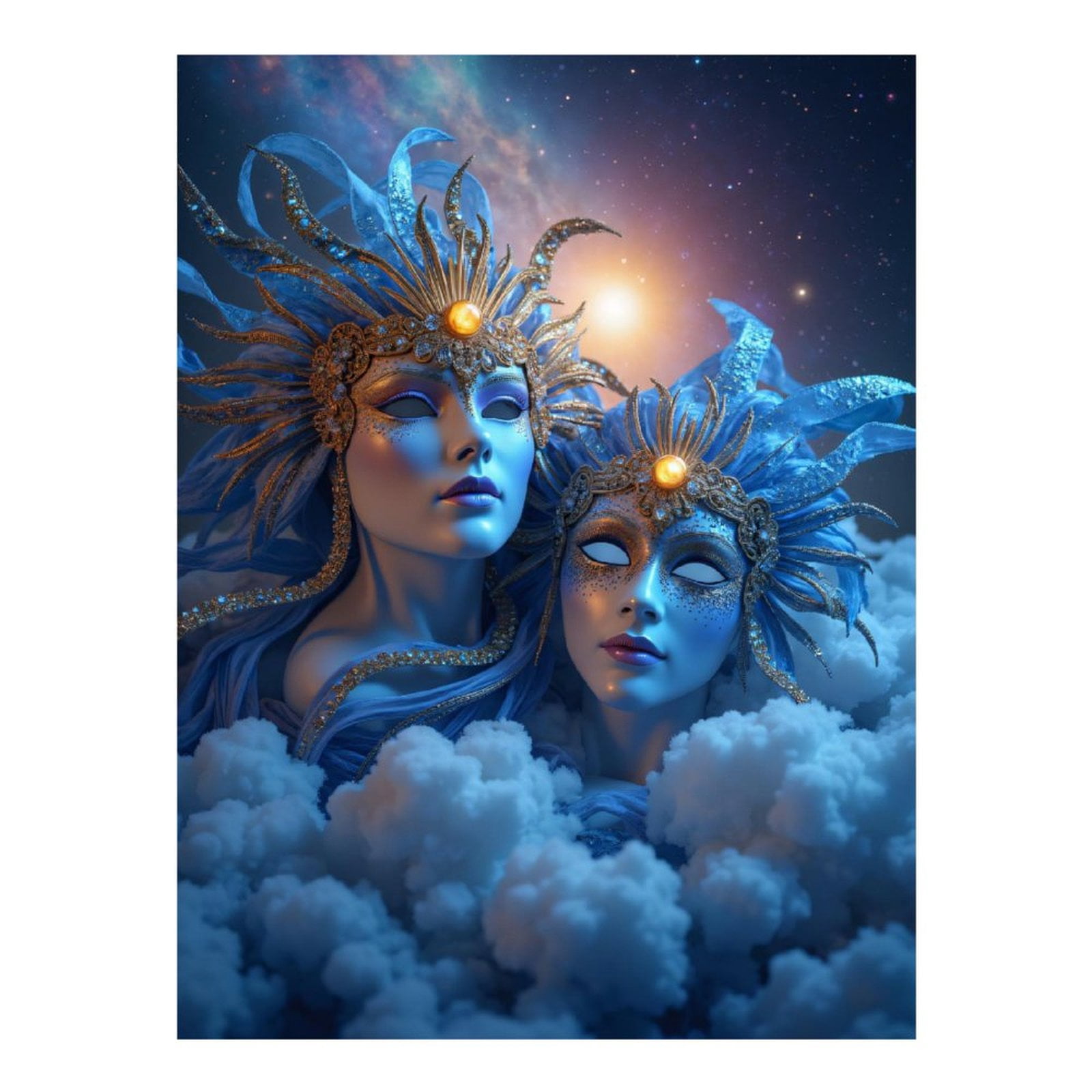 Diamond Art Kit for Adults, Ethereal Cosmic Masks Art Diamond Painting ...