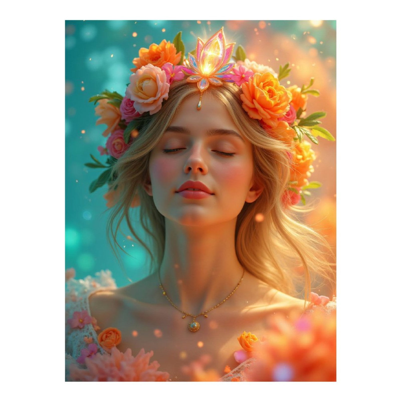 Diamond Art Kit for Adults, Fantasy Floral Crown Serenity Diamond ...