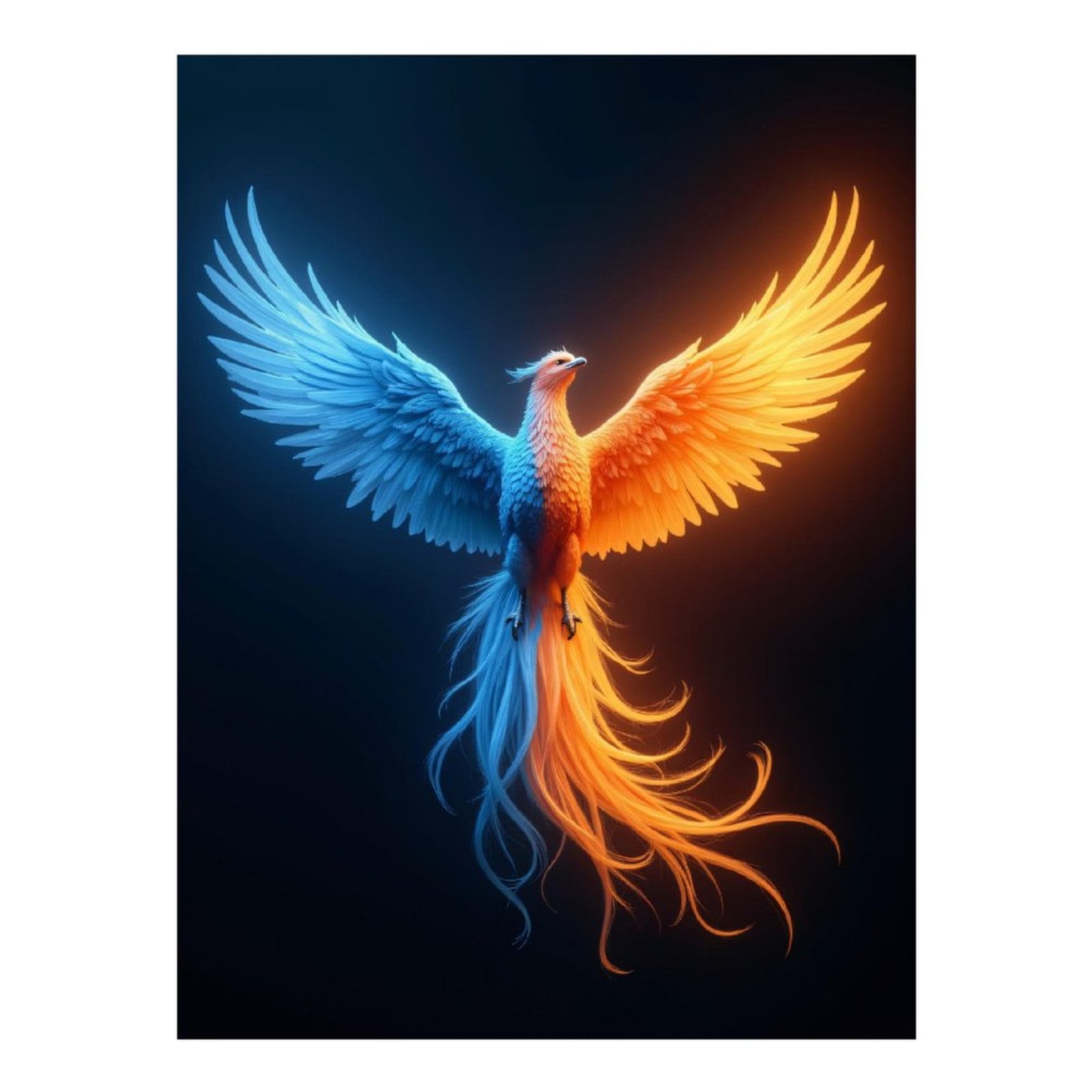 Diamond Art Kit for Adults, Fiery Blue Phoenix Bird Art Diamond ...