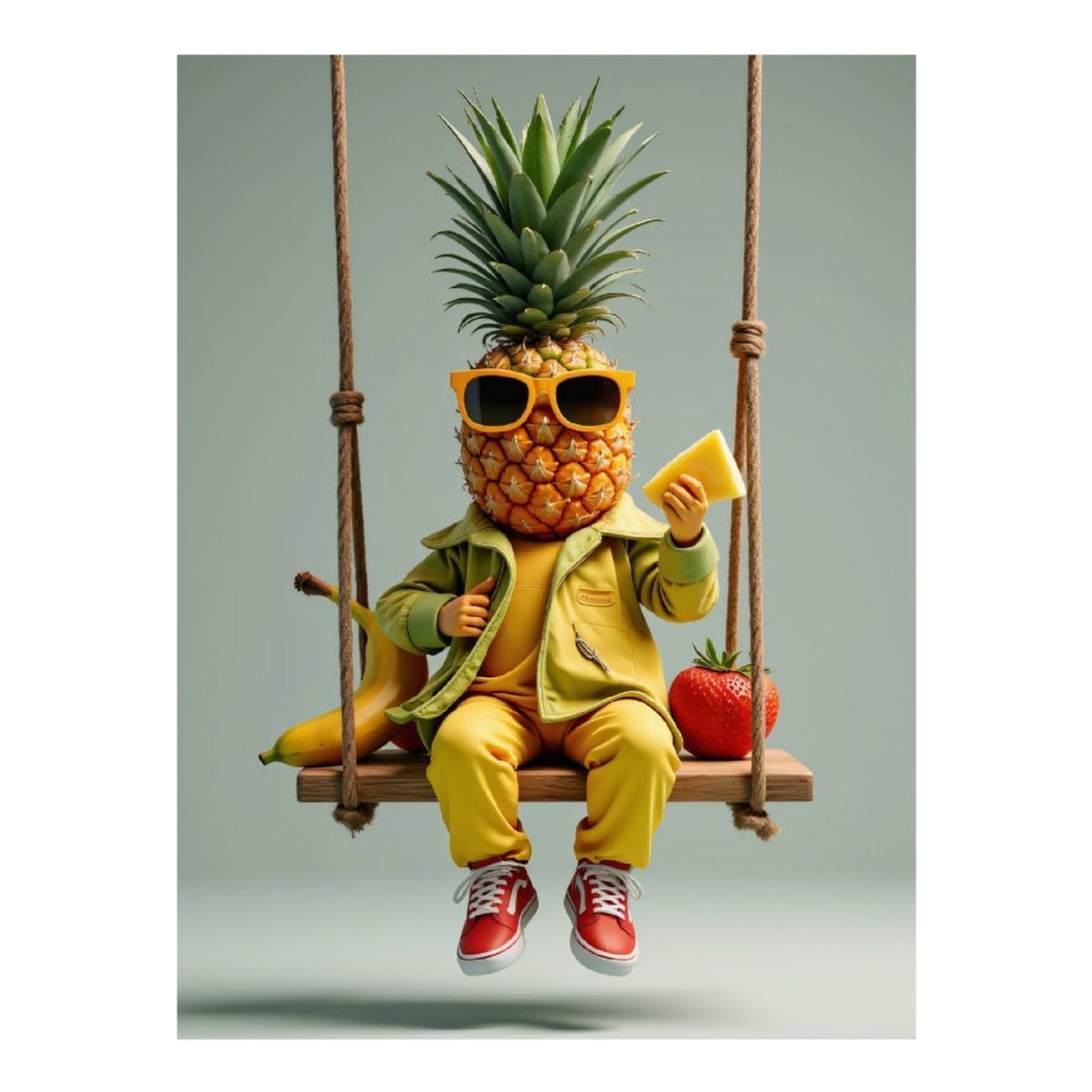 Diamond Art Kit for Adults, Fruit Character Swinging Fun Diamond ...