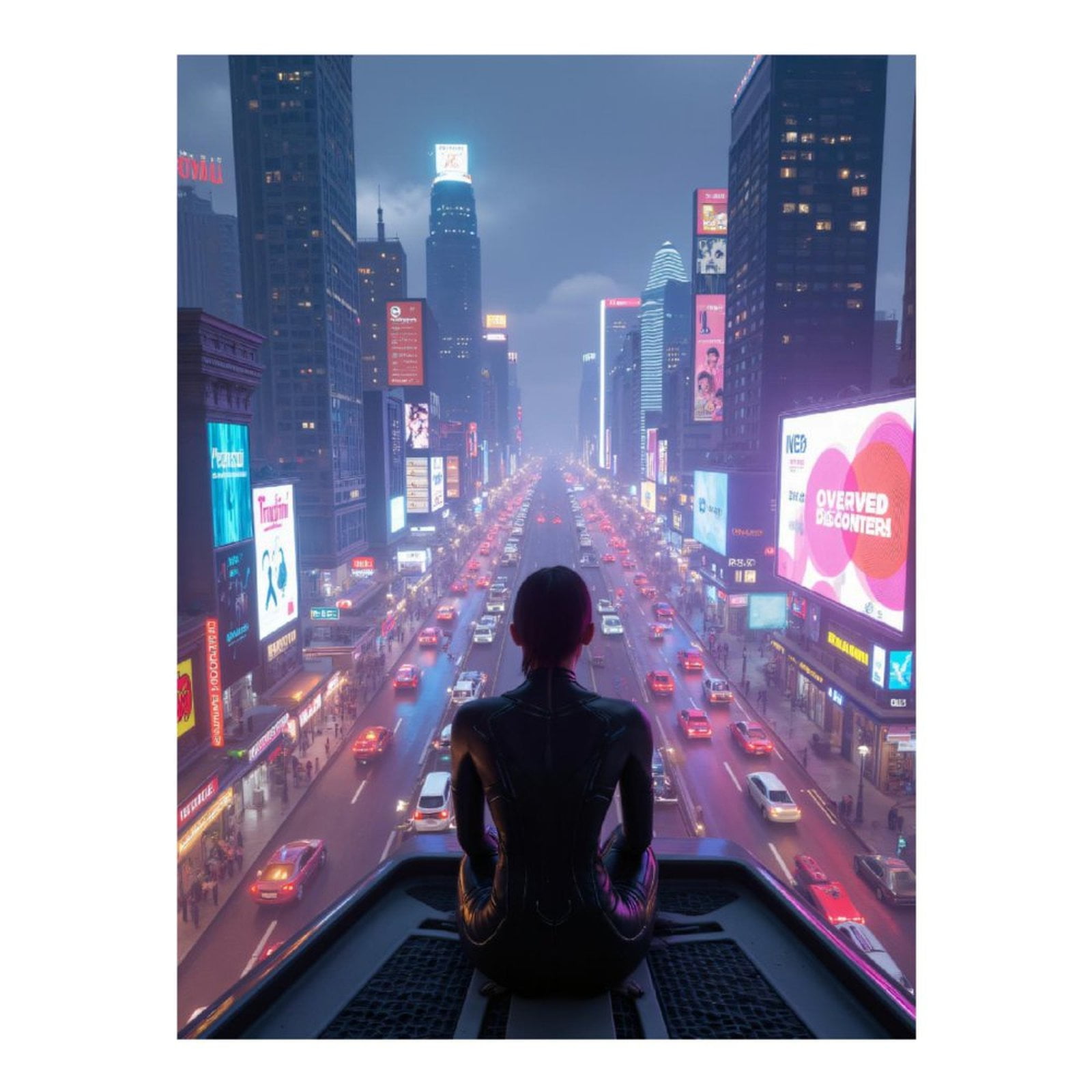 Diamond Art Kit for Adults, Futuristic Cityscape Night Scene Diamond ...