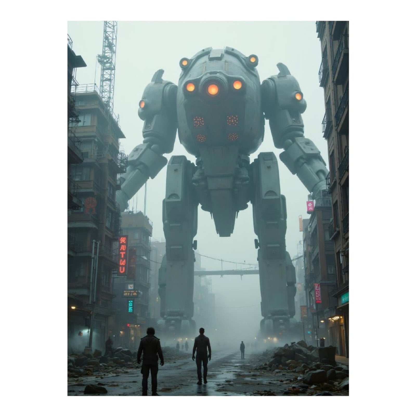 Diamond Art Kit for Adults, Giant Robot Street Scene Diamond Painting ...