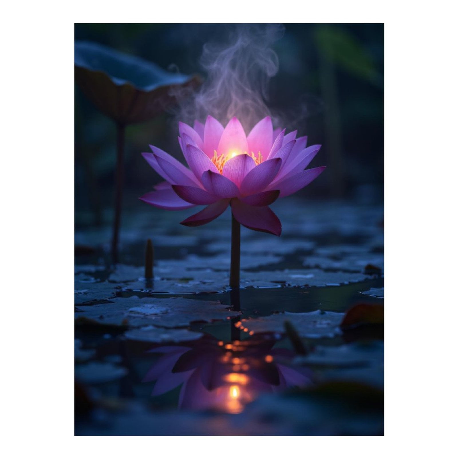 Diamond Art Kit for Adults, Glow Lotus Reflection Diamond Painting for ...