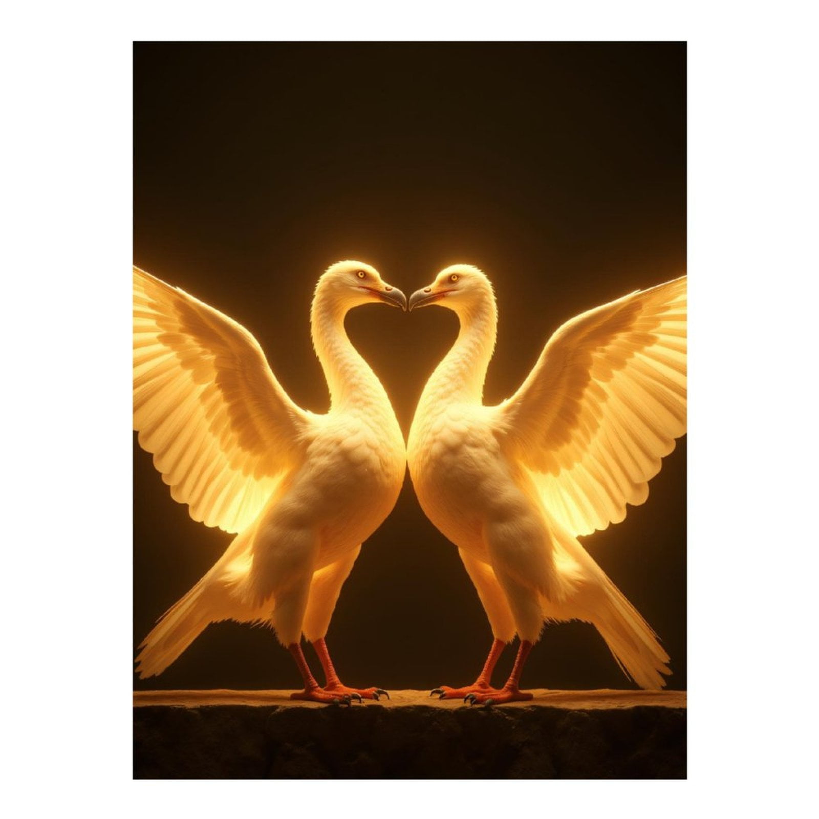 Diamond Art Kit for Adults, Golden Winged Birds Symmetry Diamond ...