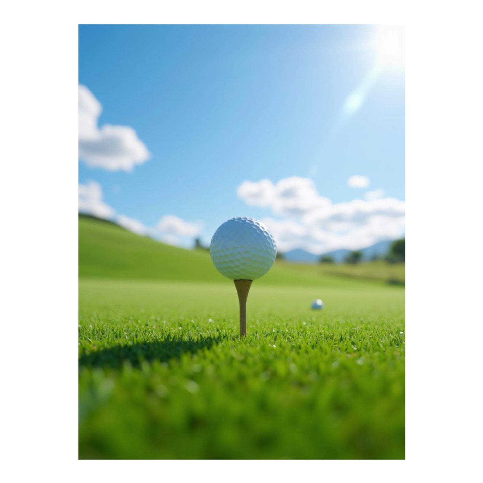 Diamond Art Kit for Adults, Golf Ball On Tee Green Field Diamond ...