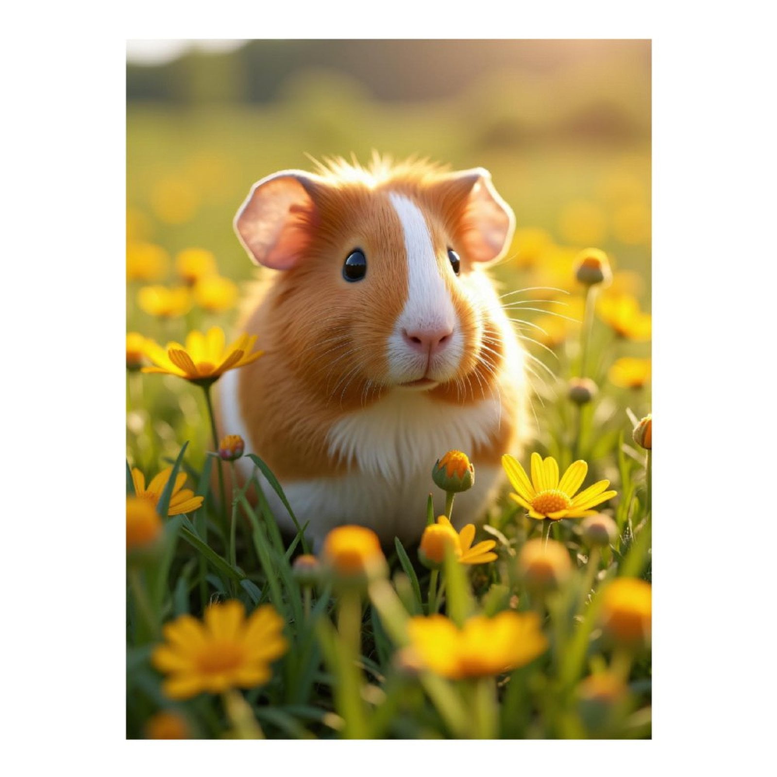 Diamond Art Kit for Adults, Guinea Pig In Sunny Meadow Diamond Painting ...