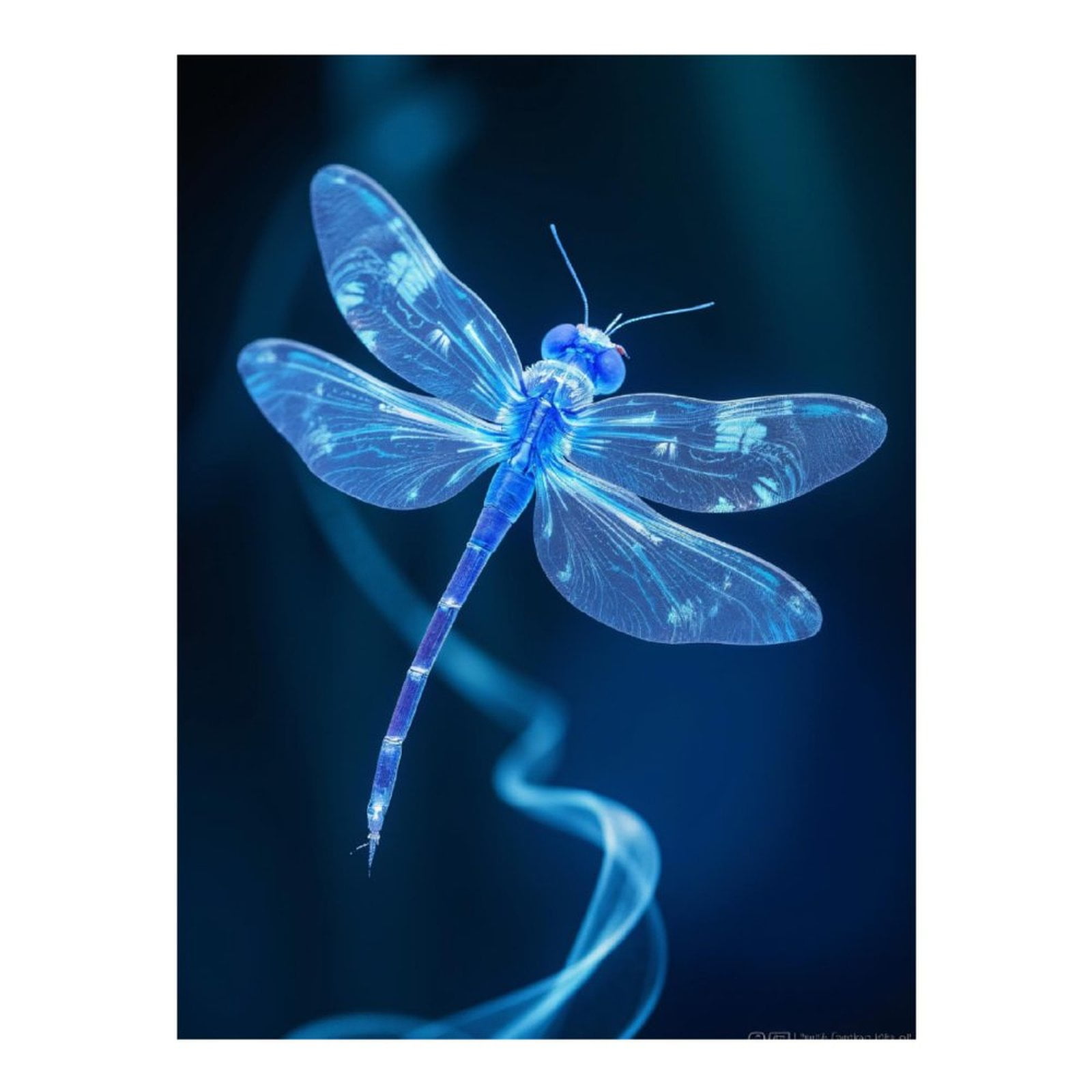 Diamond Art Kit for Adults, Iridescent Blue Dragonfly Flight Diamond Painting for Adults ...