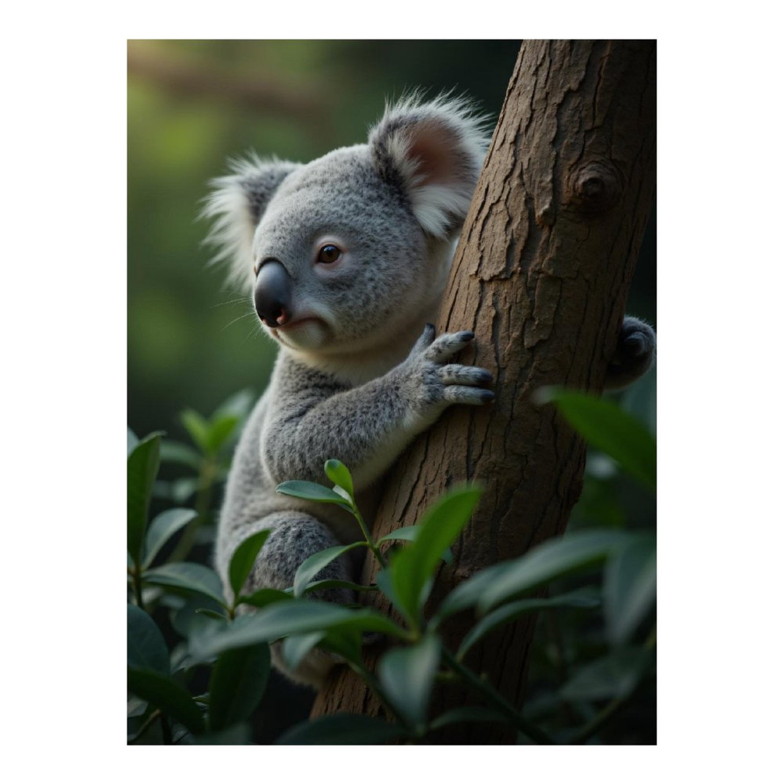 Diamond Art Kit for Adults, Koala Clinging Tree Greenery Diamond ...