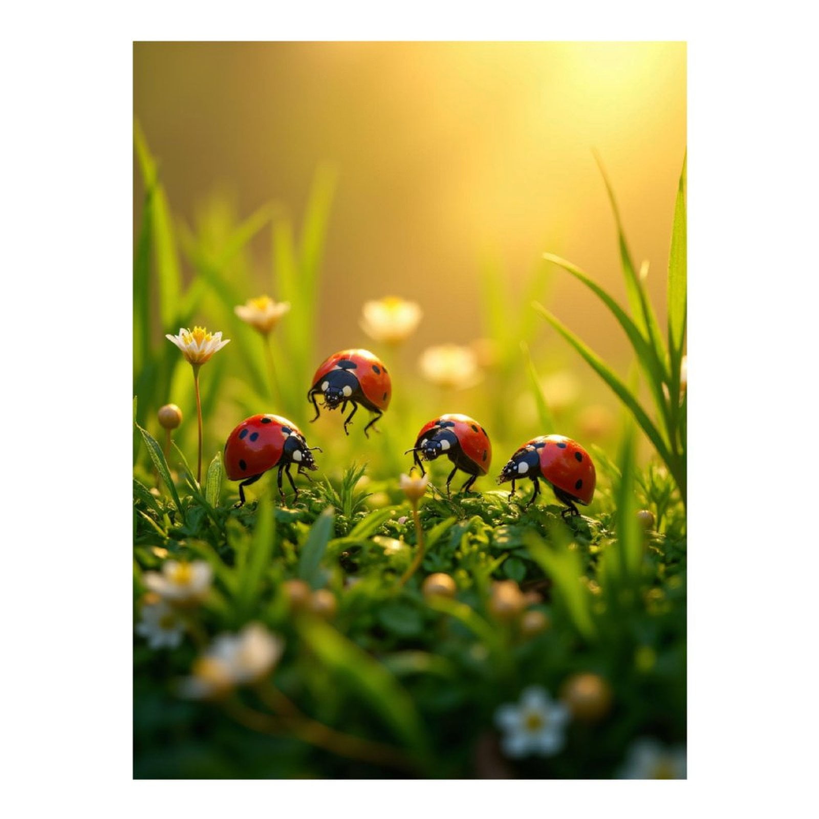 Diamond Art Kit for Adults, Ladybugs Nature Sunrise Dance Diamond ...