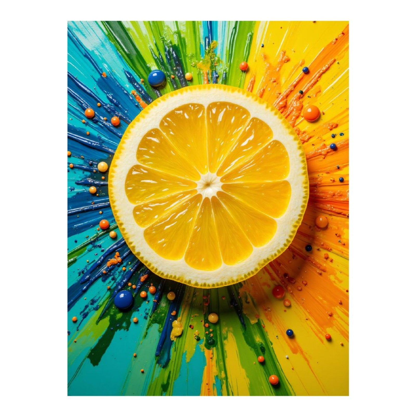 Diamond Art Kit for Adults, Lemon Burst Color Splash Diamond Painting for Adults Beginners, 5D ...
