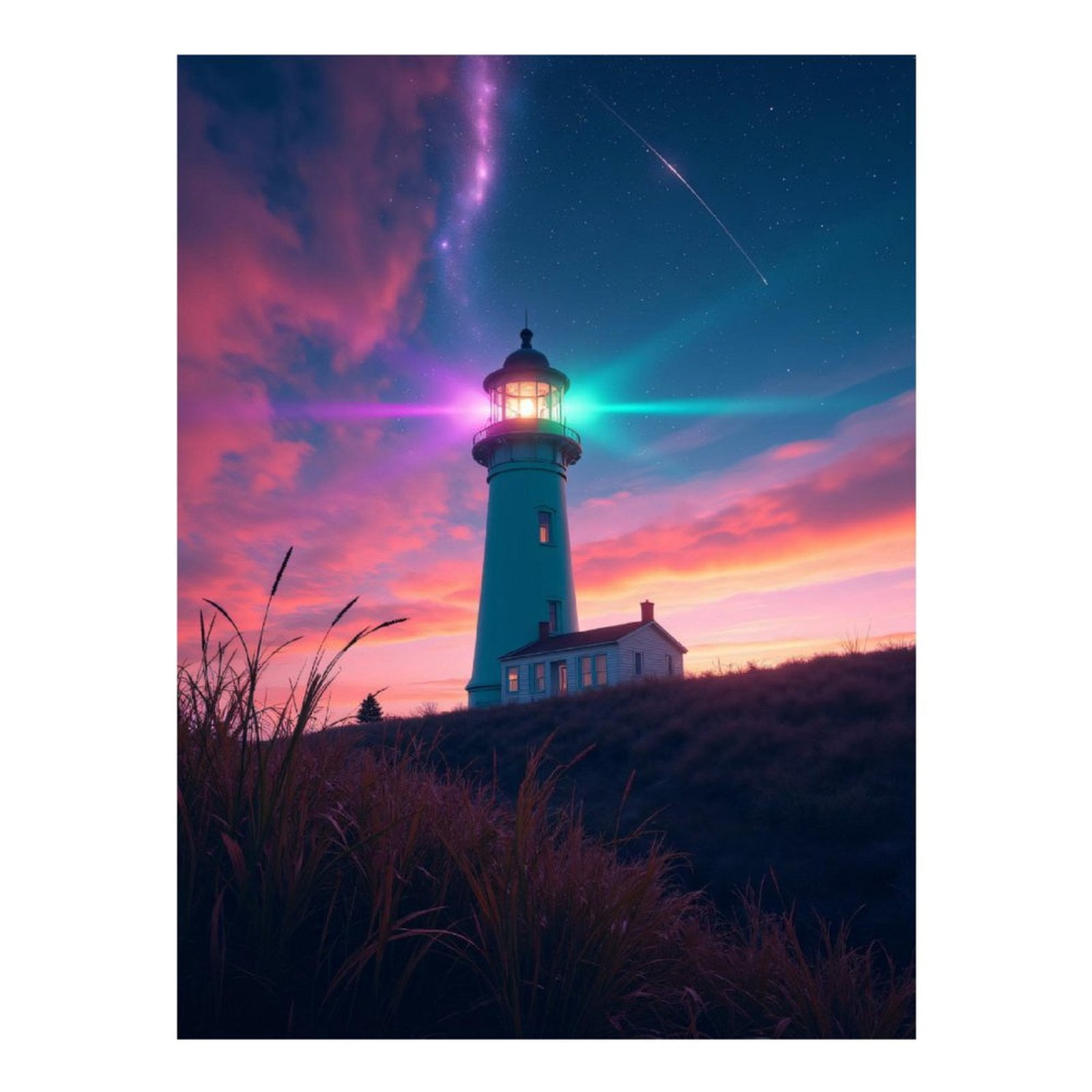 Diamond Art Kit for Adults, Lighthouse Starry Night Sky Vista Diamond ...