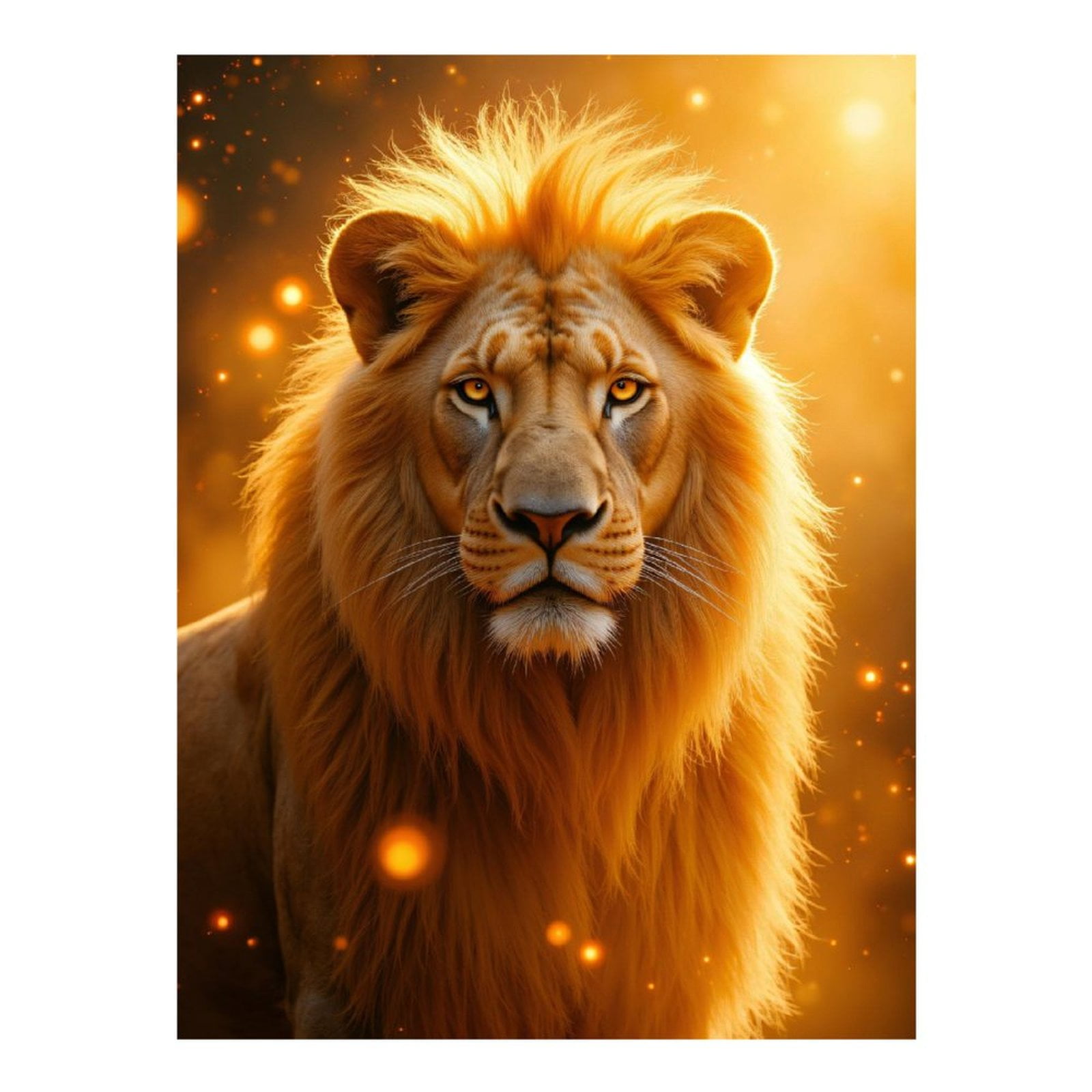 Diamond Art Kit for Adults, Lion Radiant Mane Glow Diamond Painting for ...