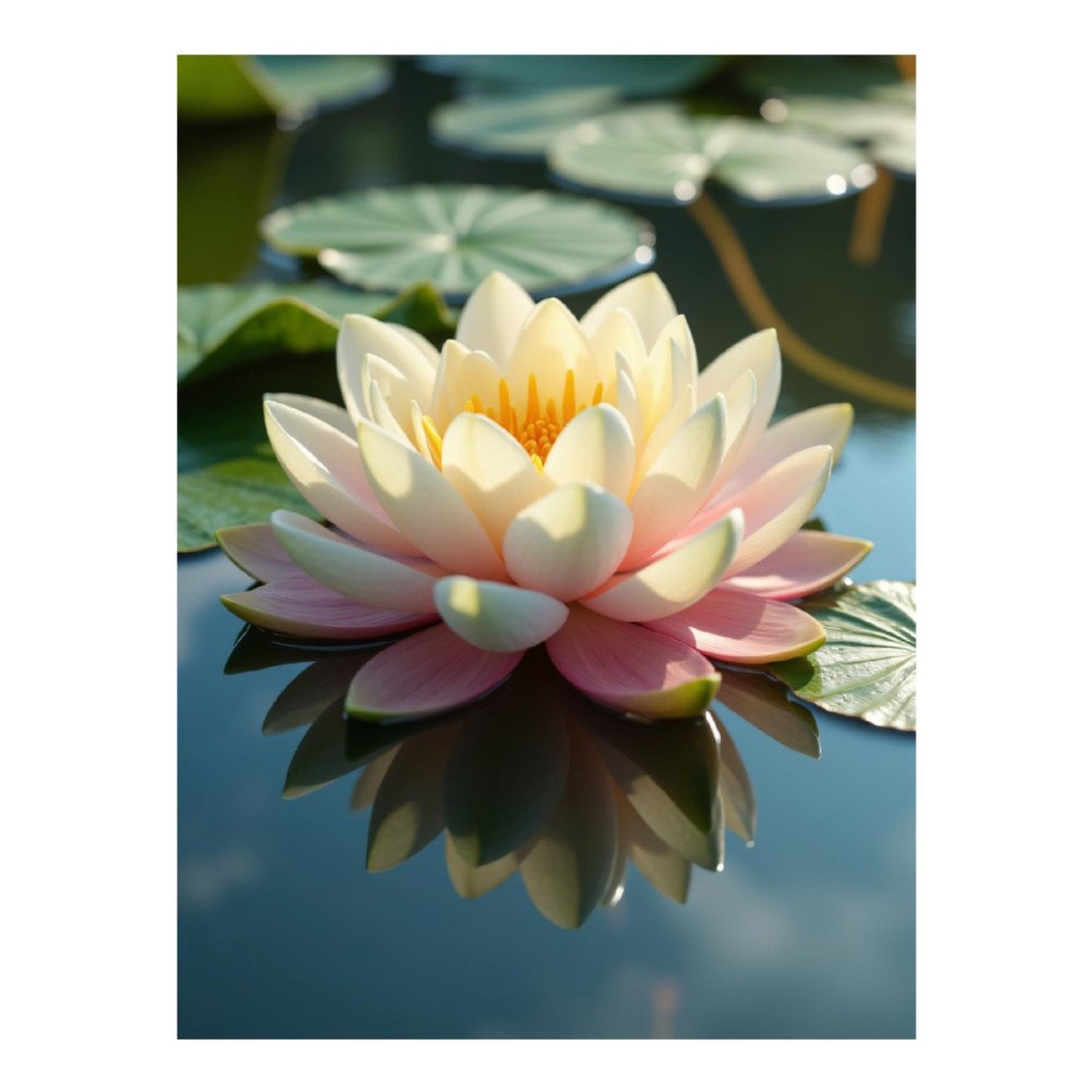 Diamond Art Kit for Adults, Lotus Blooming On Tranquil Water Diamond ...