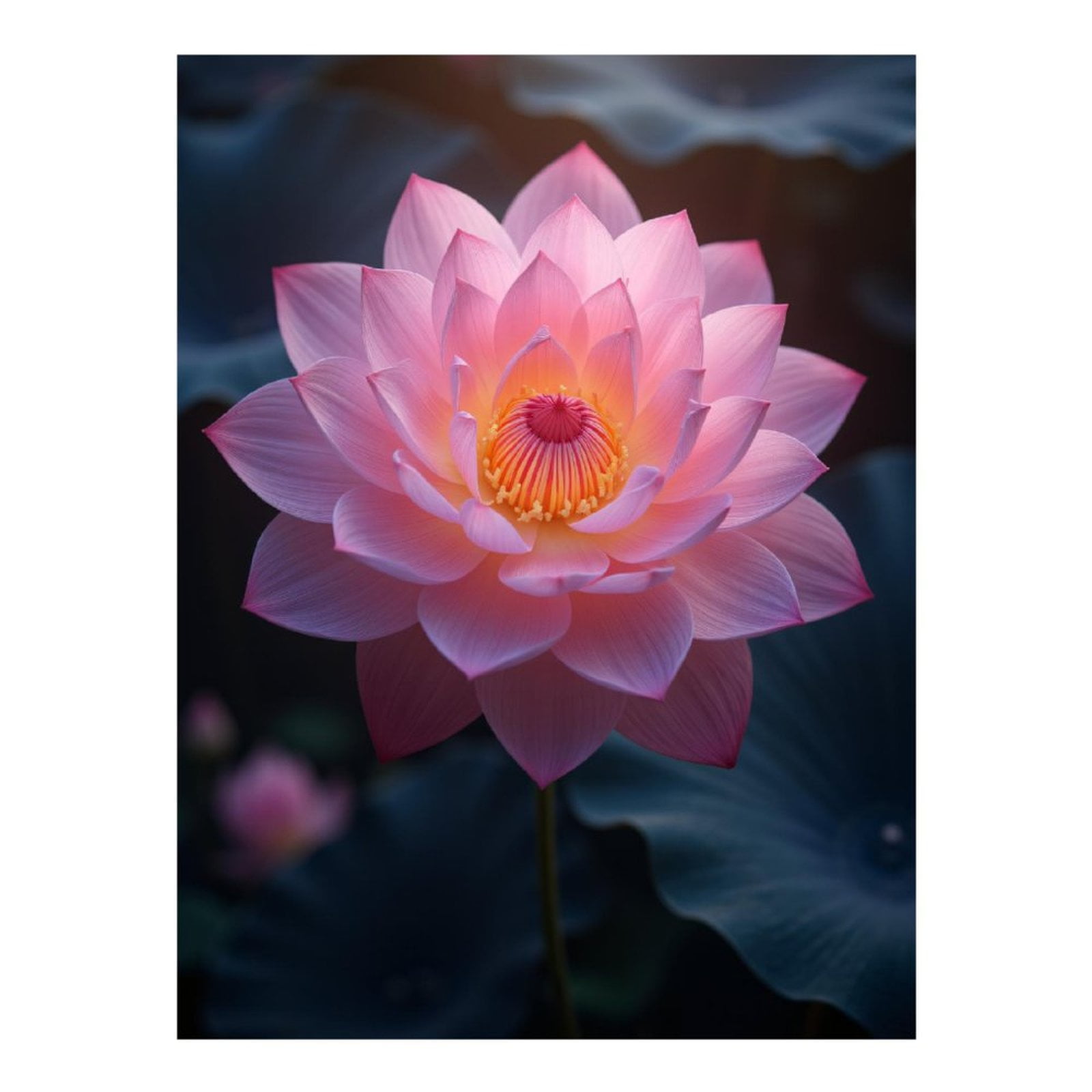 Diamond Art Kit for Adults, Lotus Blossom Pink Petals Tranquil Diamond ...