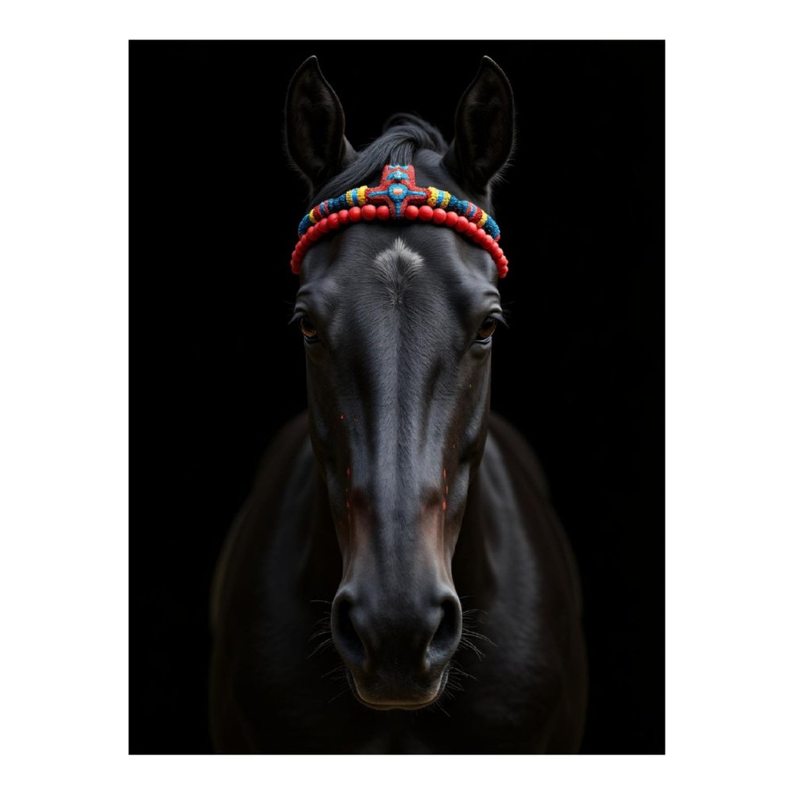 Diamond Art Kit for Adults, Majestic Black Horse Beaded Headpiece ...