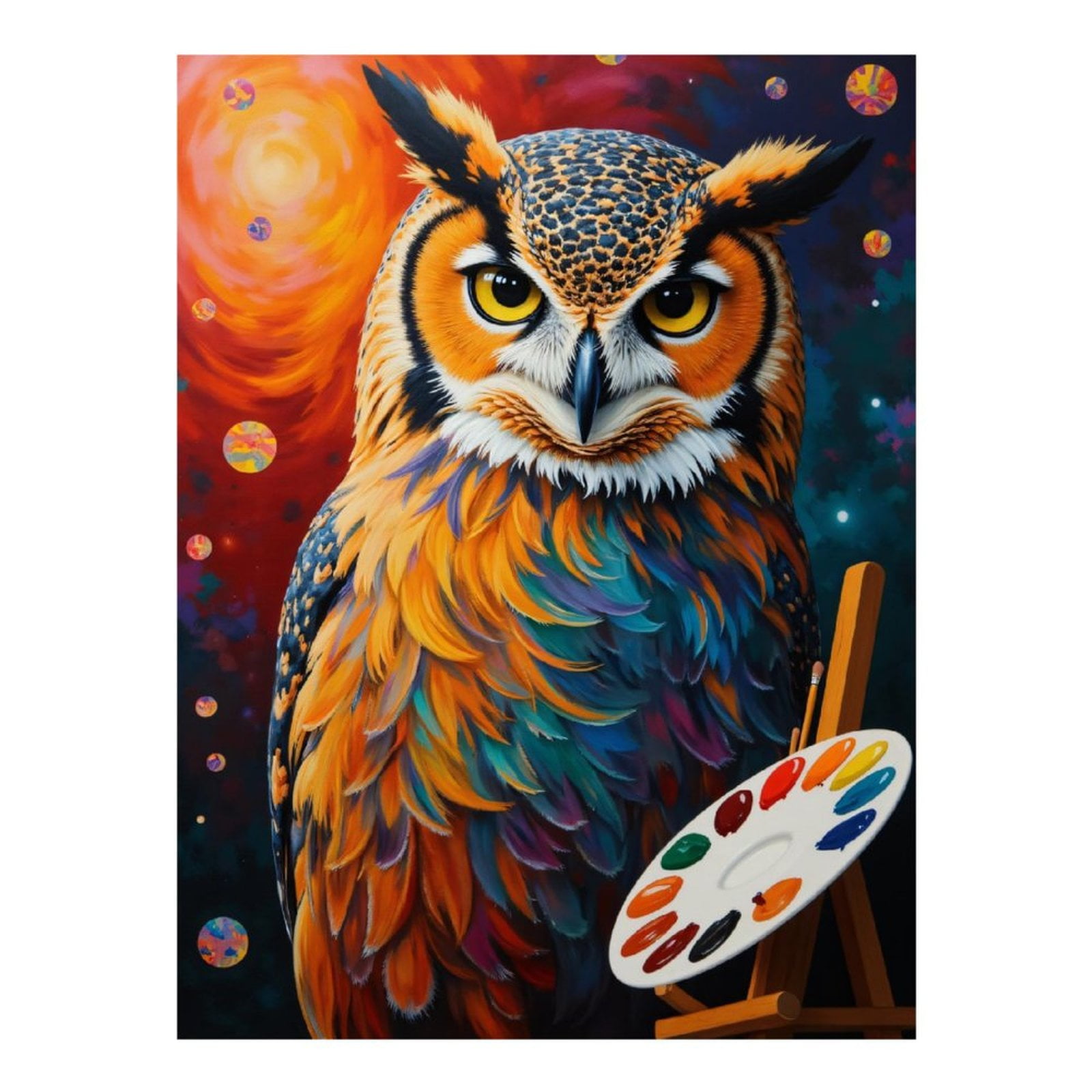 Diamond Art Kit for Adults, Majestic Owl Vibrant Colors Art Diamond ...