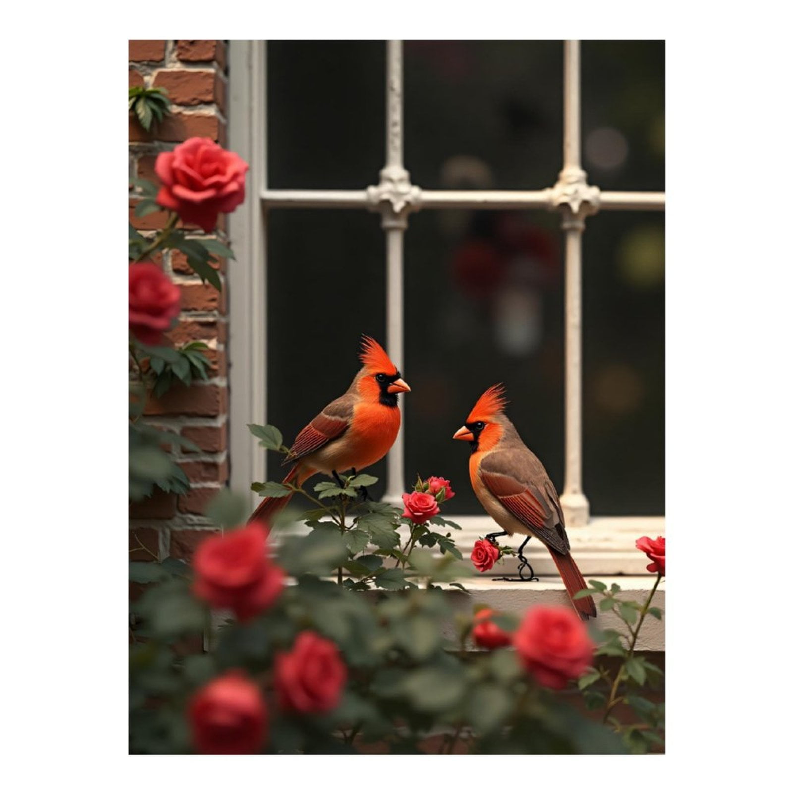 Diamond Art Kit for Adults, Modern Cardinal Bird Bouquet Print No.48 ...