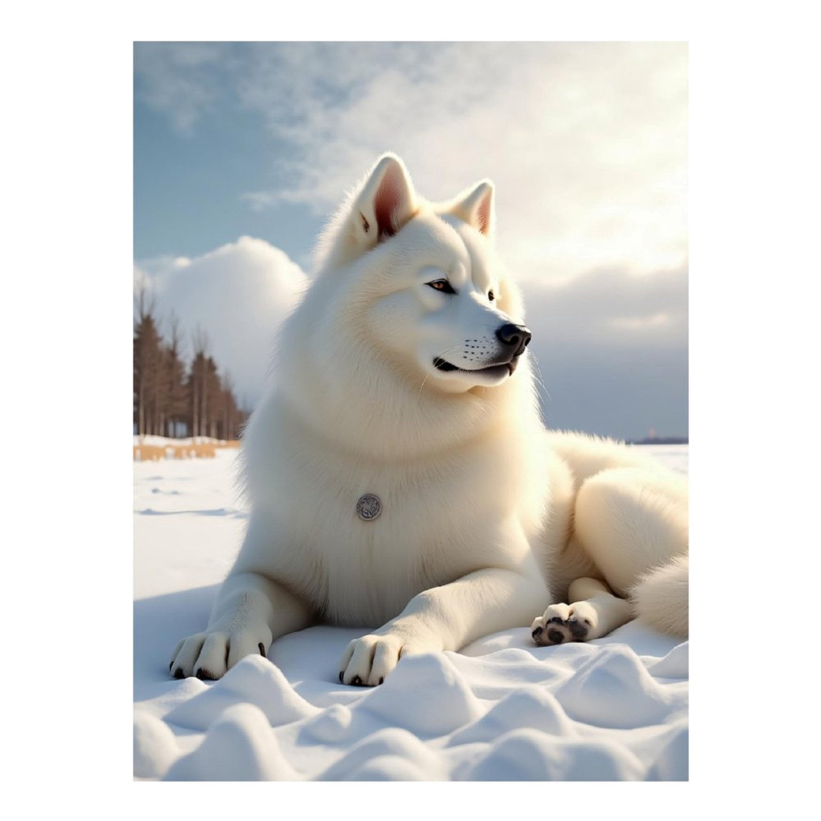 Diamond Art Kit for Adults, Modern Realistic Samoyed Print No.16 ...