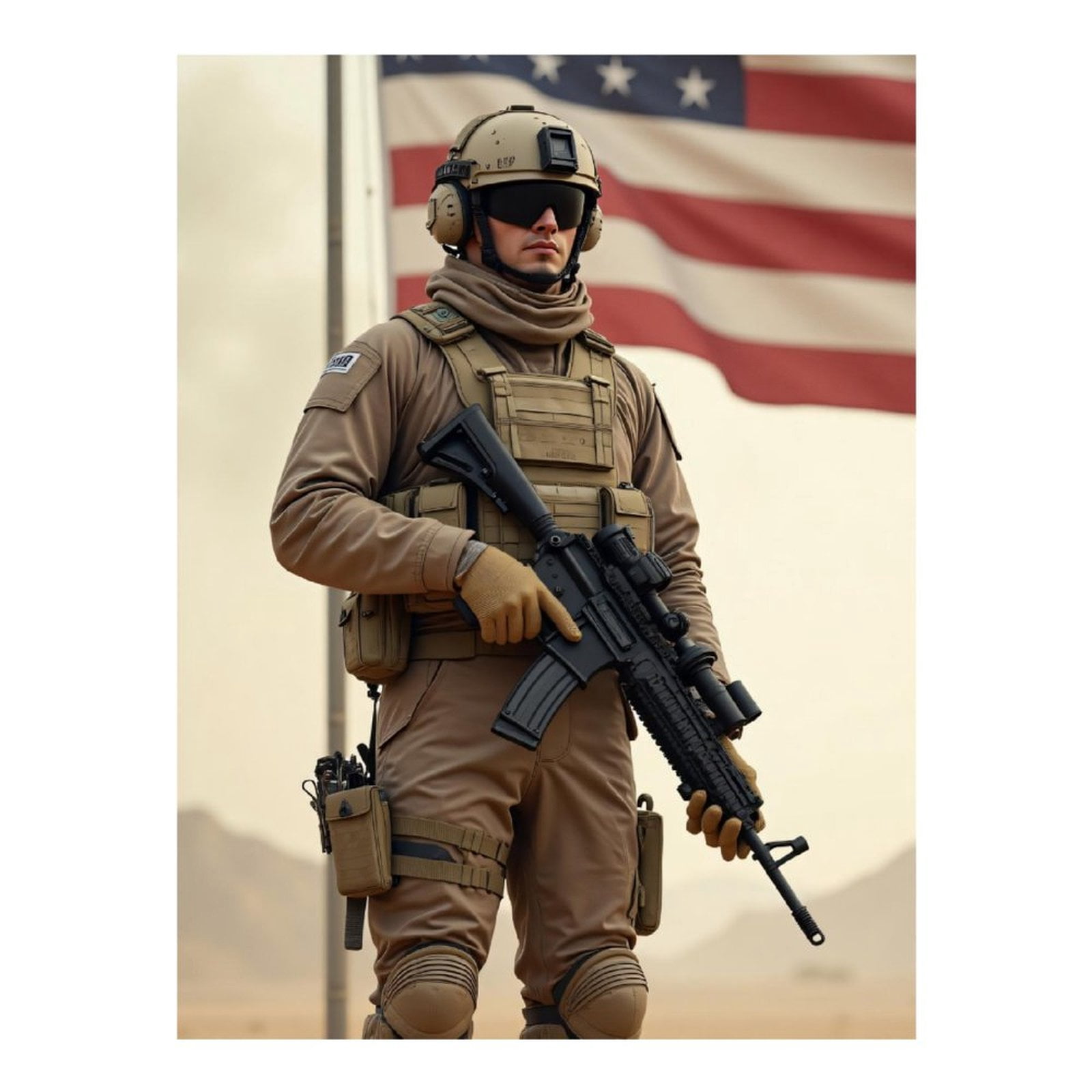 Diamond Art Kit for Adults, Modern Soldier Realistic Print No.21 ...
