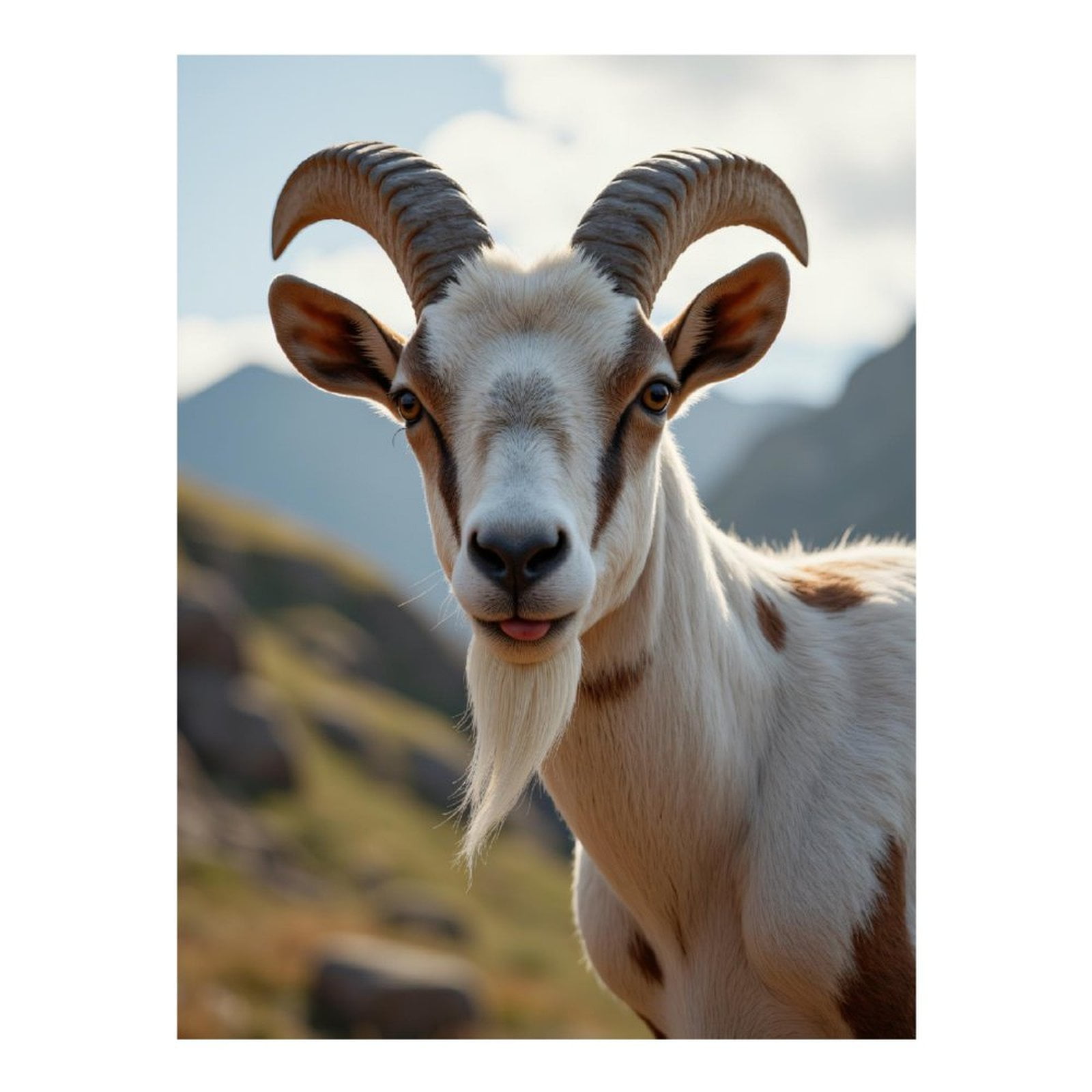 Diamond Art Kit for Adults, Mountain Goat Portrait Nature Scene Diamond ...