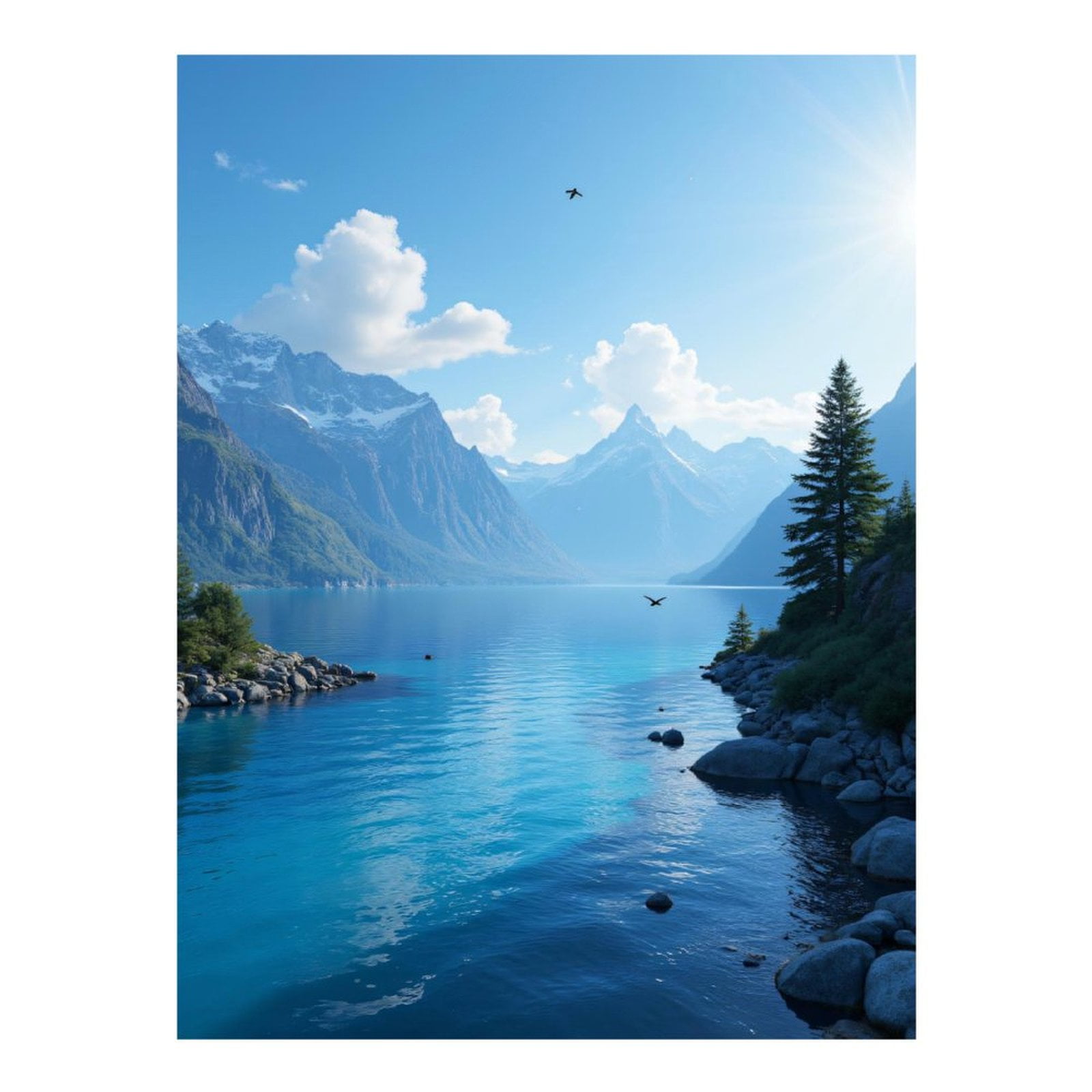 Diamond Art Kit for Adults, Mountain Lake Tranquil Reflection Scene ...