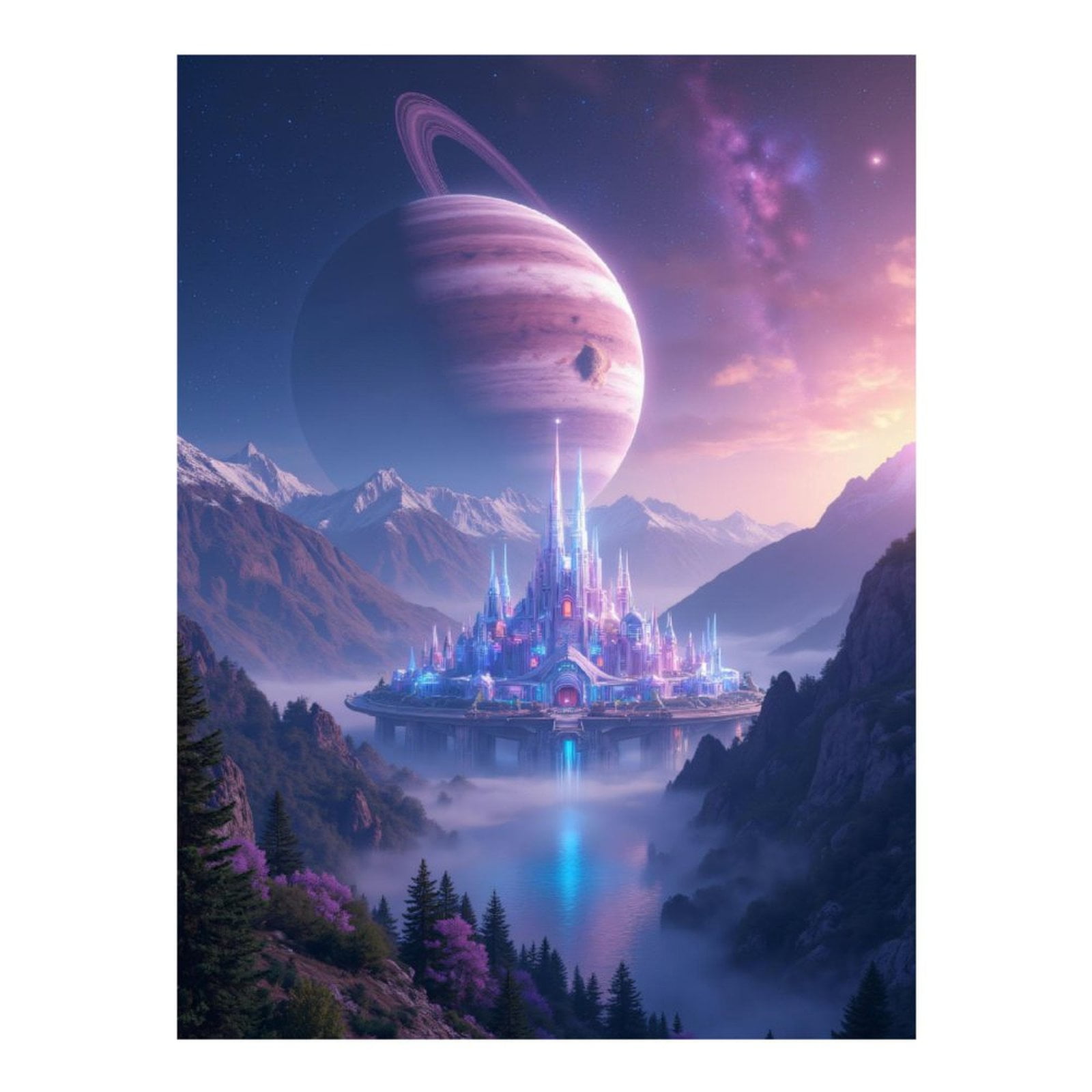 Diamond Art Kit for Adults, Mystical Castle Alien Landscape Diamond ...