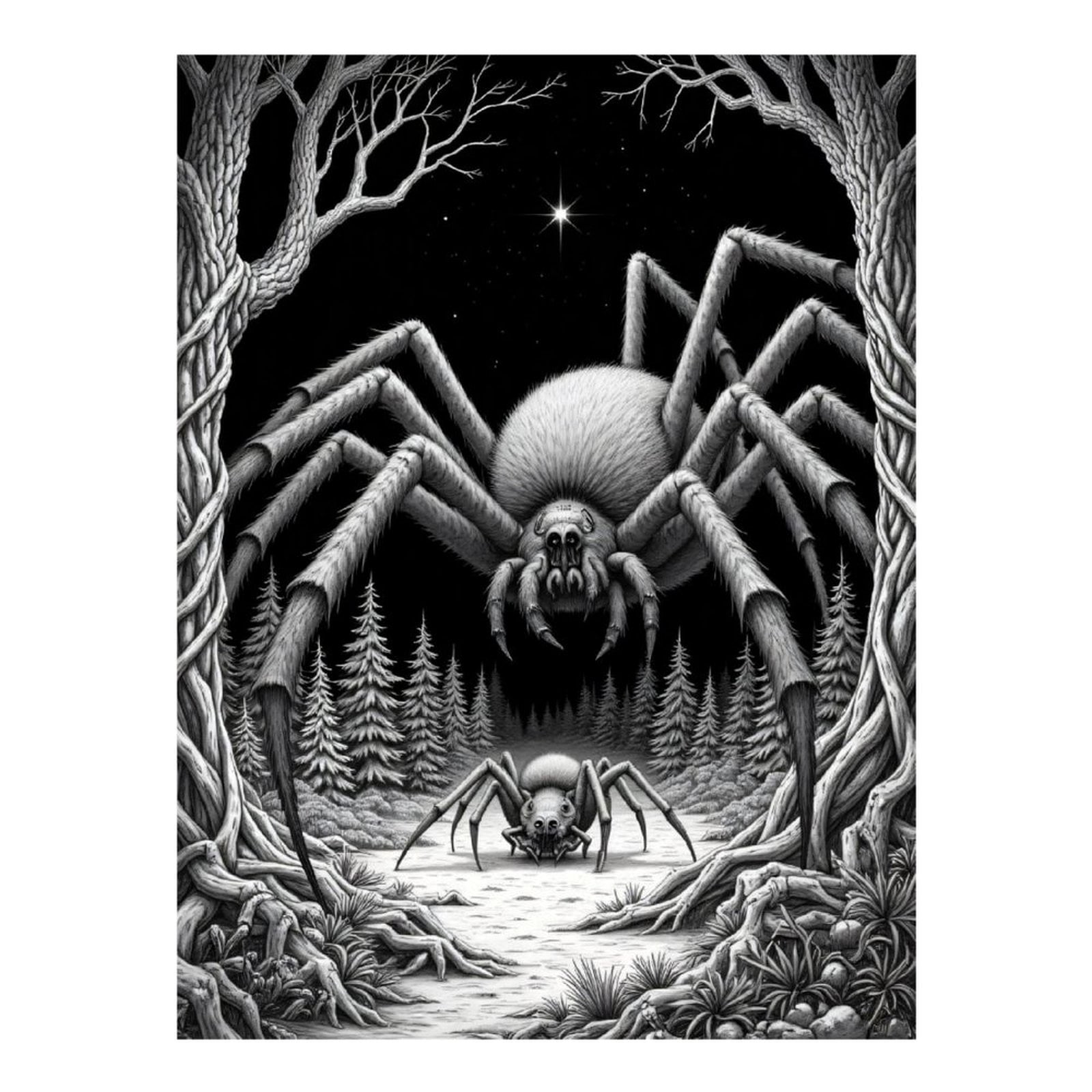 Diamond Art Kit for Adults, Mystical Forest Night Arachnids Diamond ...