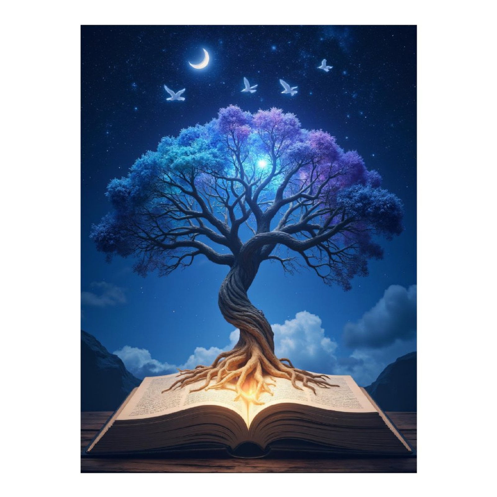 Diamond Art Kit for Adults, Mystical Tree Of Knowledge Night Sky ...