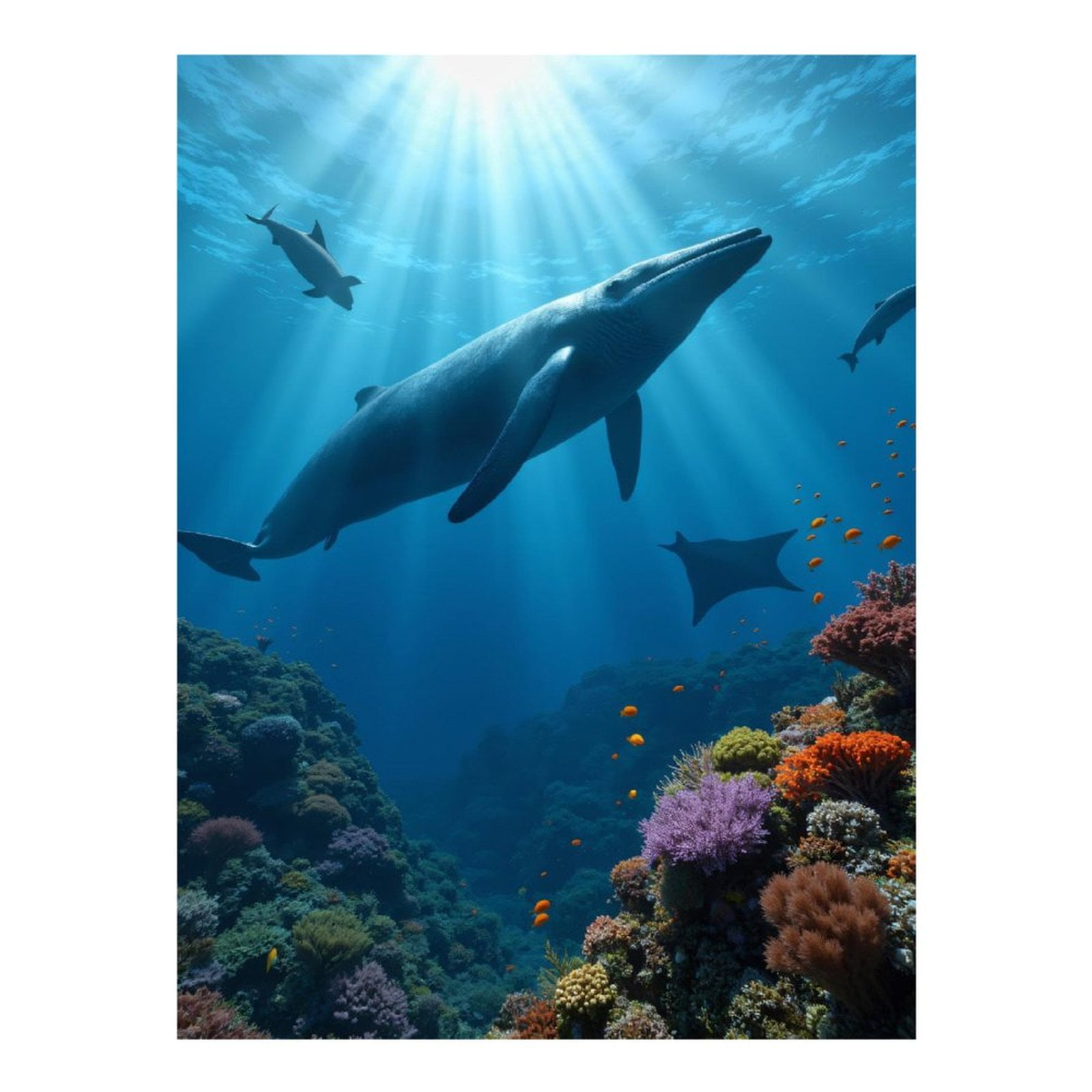 Diamond Art Kit for Adults, Ocean Life Sunlit Coral Reef Diamond ...