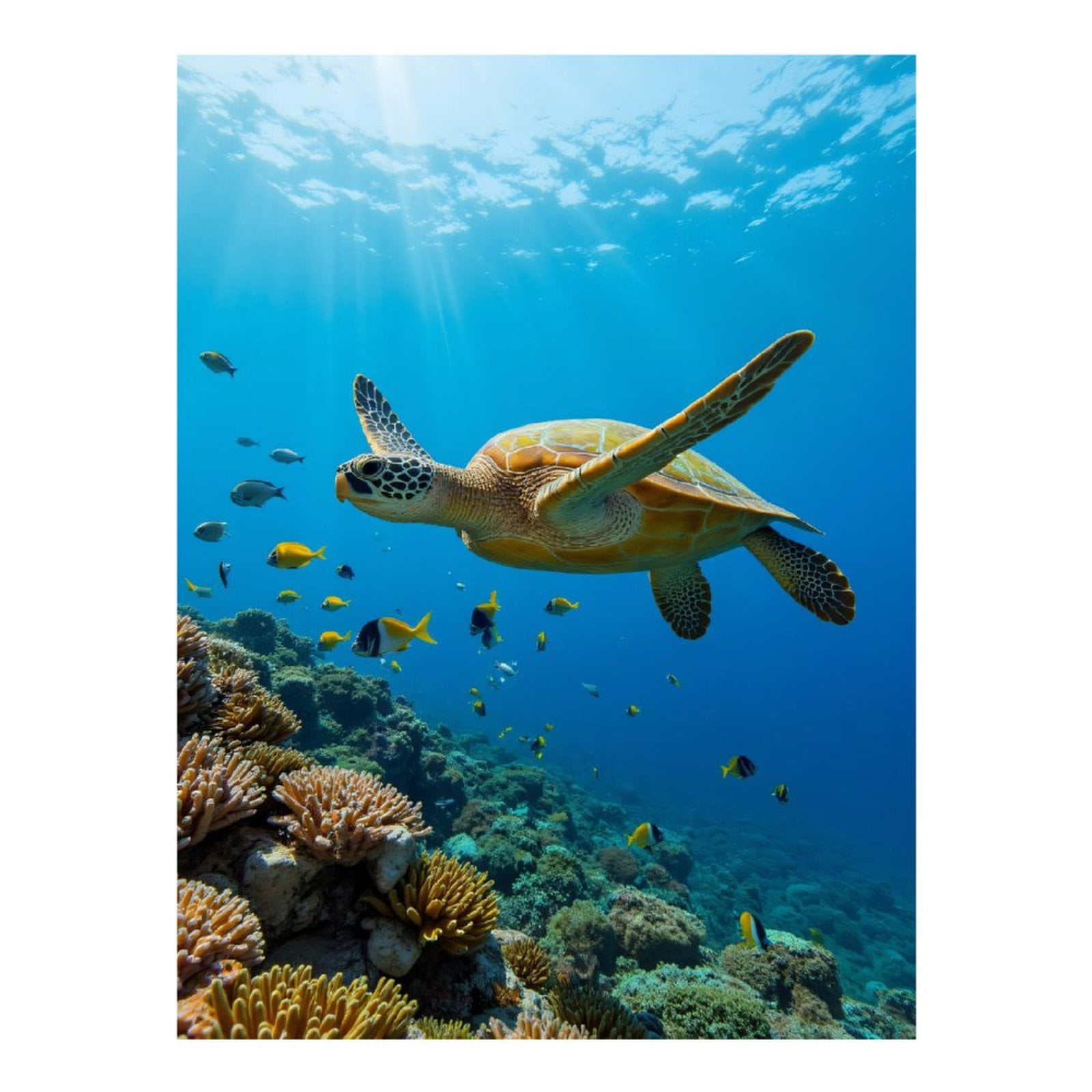 Diamond Art Kit for Adults, Ocean Turtle Coral Reef Adventure Diamond ...