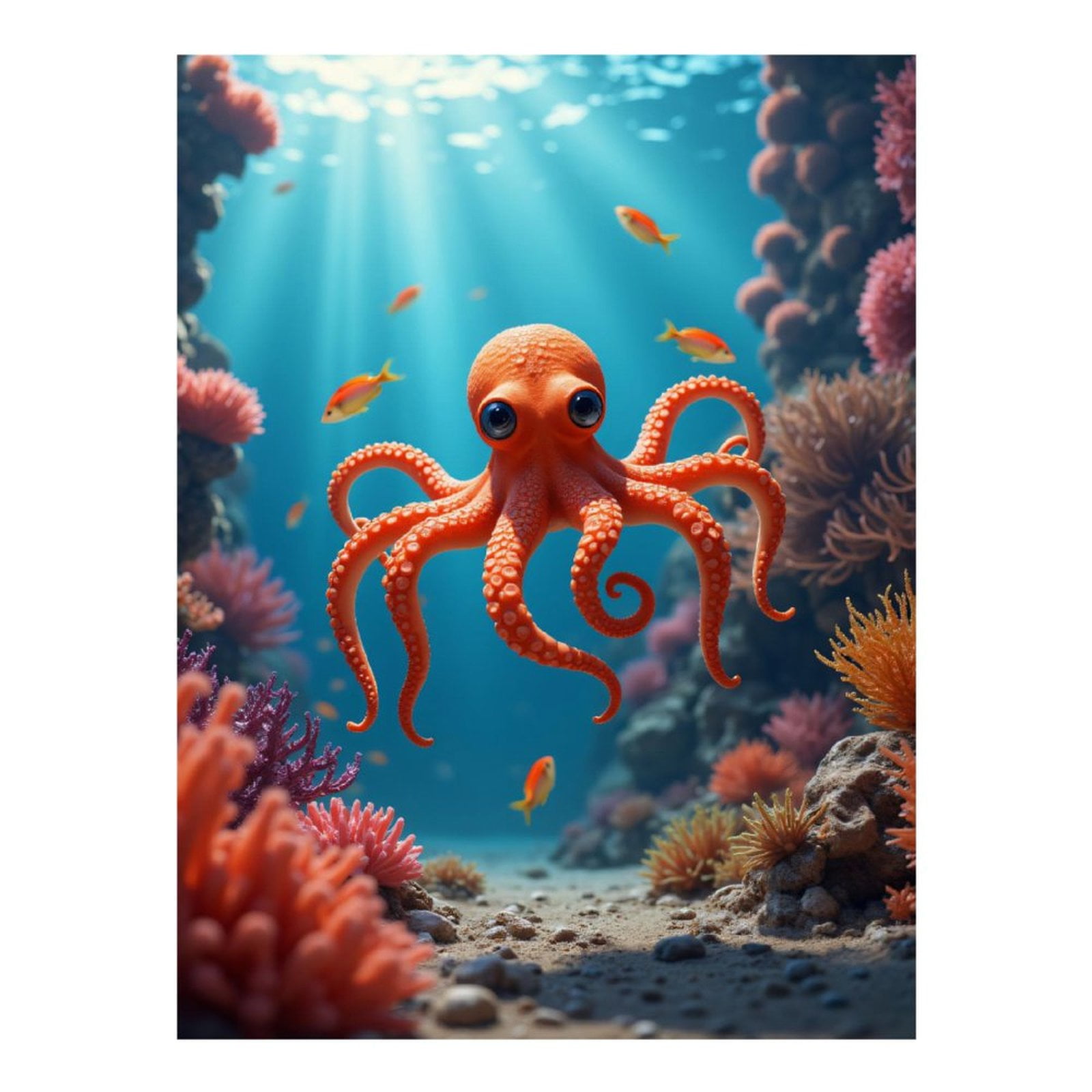 Diamond Art Kit for Adults, Octopus Coral Reef Marine Life Diamond ...