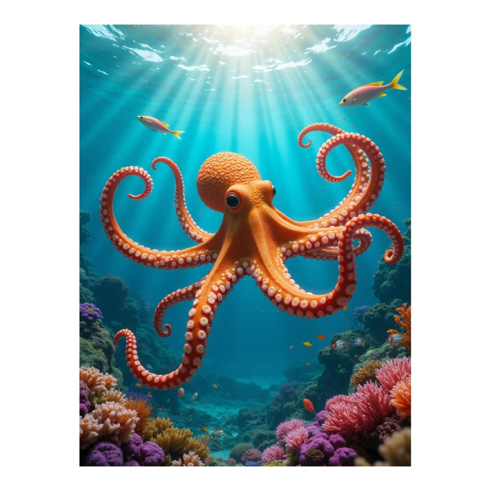Diamond Art Kit for Adults, Octopus Ocean Coral Reef Marine Life ...