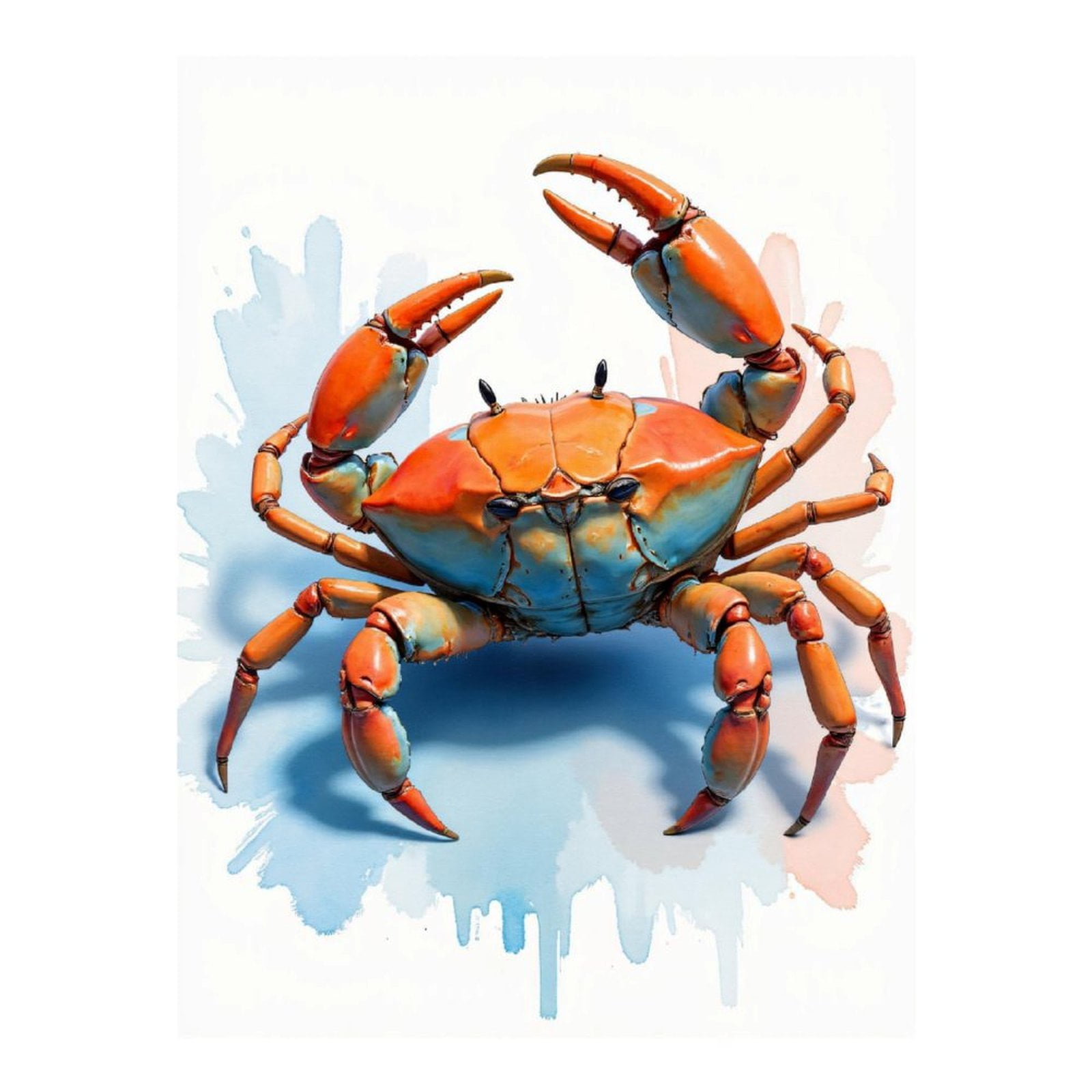 Diamond Art Kit for Adults, Orange Blue Vibrant Detailed Crab Diamond ...