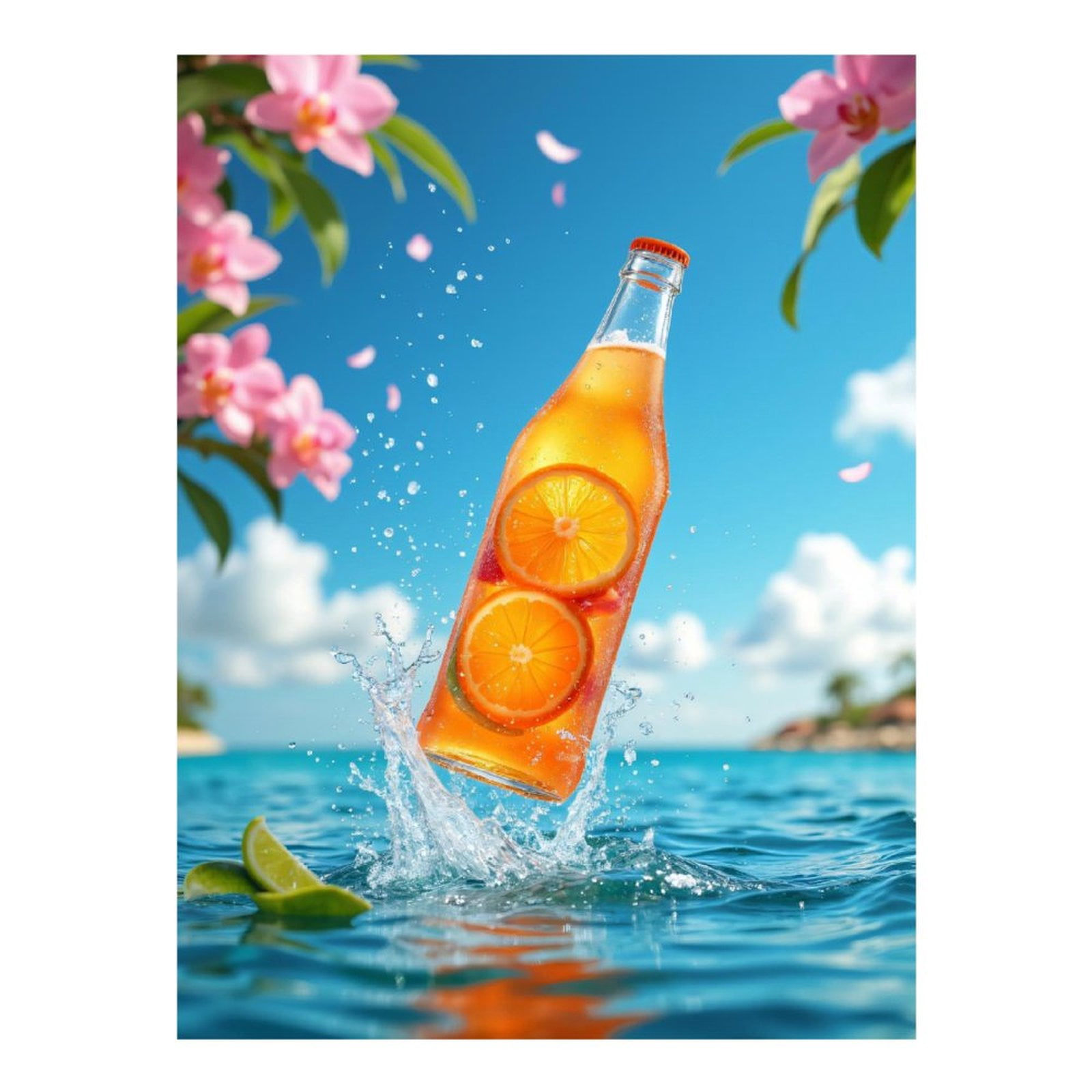 Diamond Art Kit for Adults, Orange Splash Summer Refreshment Diamond ...