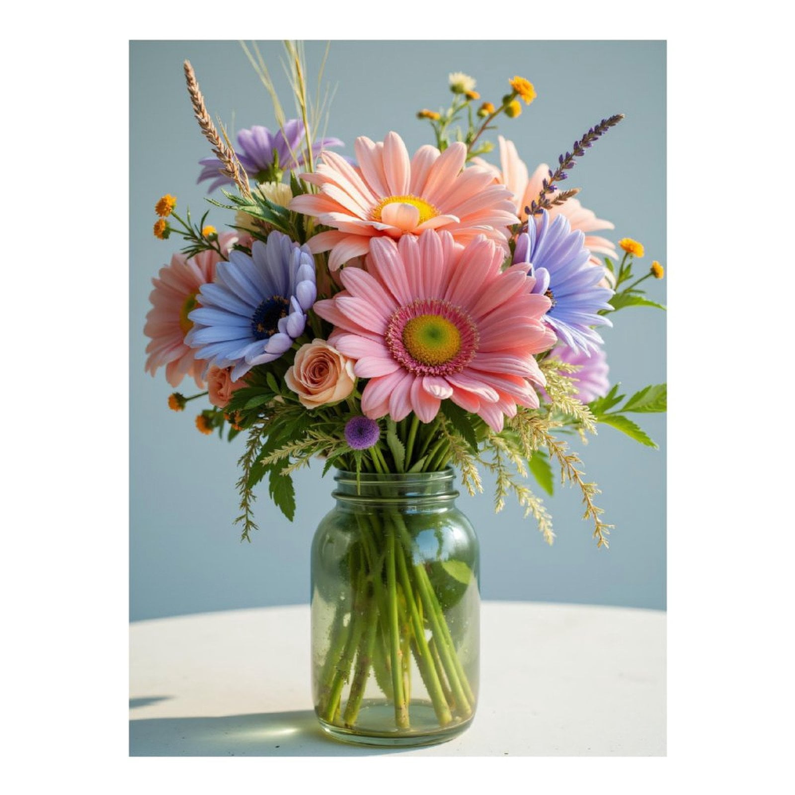 Diamond Art Kit for Adults, Pastel Spring Floral Arrangement Diamond ...