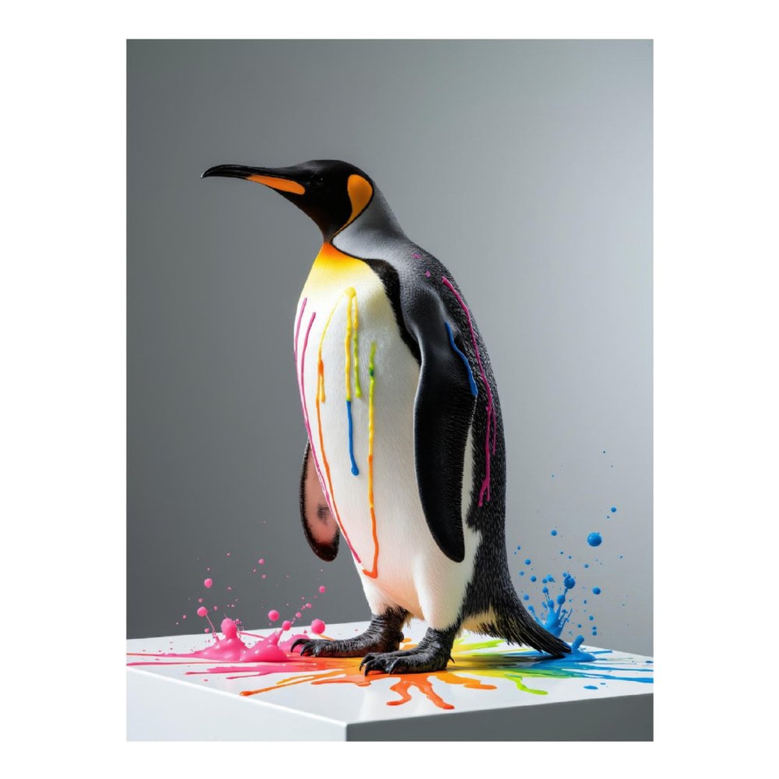 Diamond Art Kit for Adults, Penguin Color Splash Artistry Diamond ...