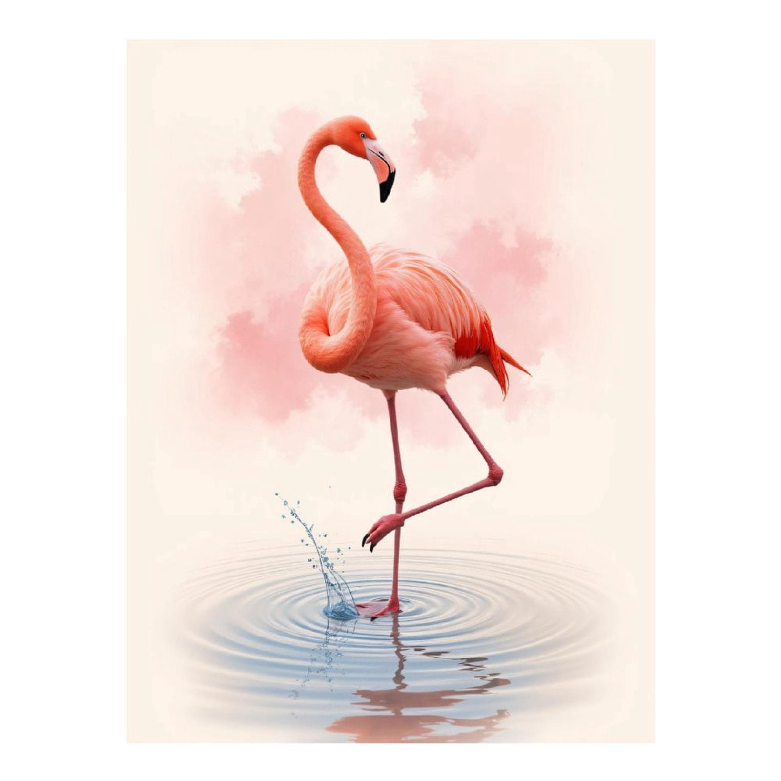 Diamond Art Kit for Adults, Pink Flamingo Water Ripple Art Diamond ...