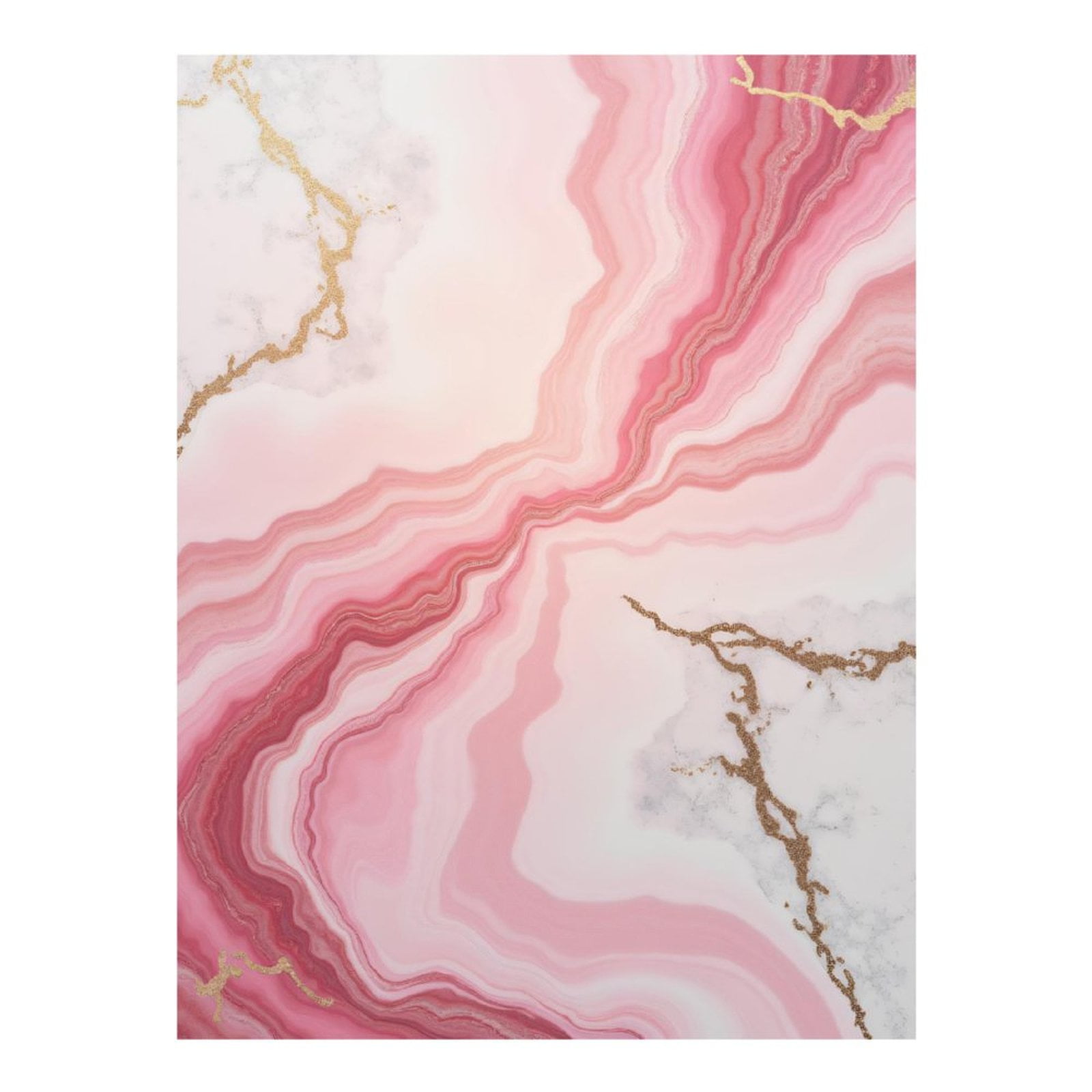 Diamond Art Kit for Adults, Pink Marble Texture Gold Veins Diamond ...