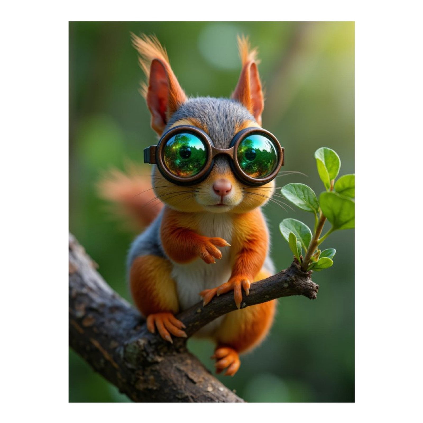 Diamond Art Kit for Adults, Playful Squirrel Goggles Forest Fun Diamond ...