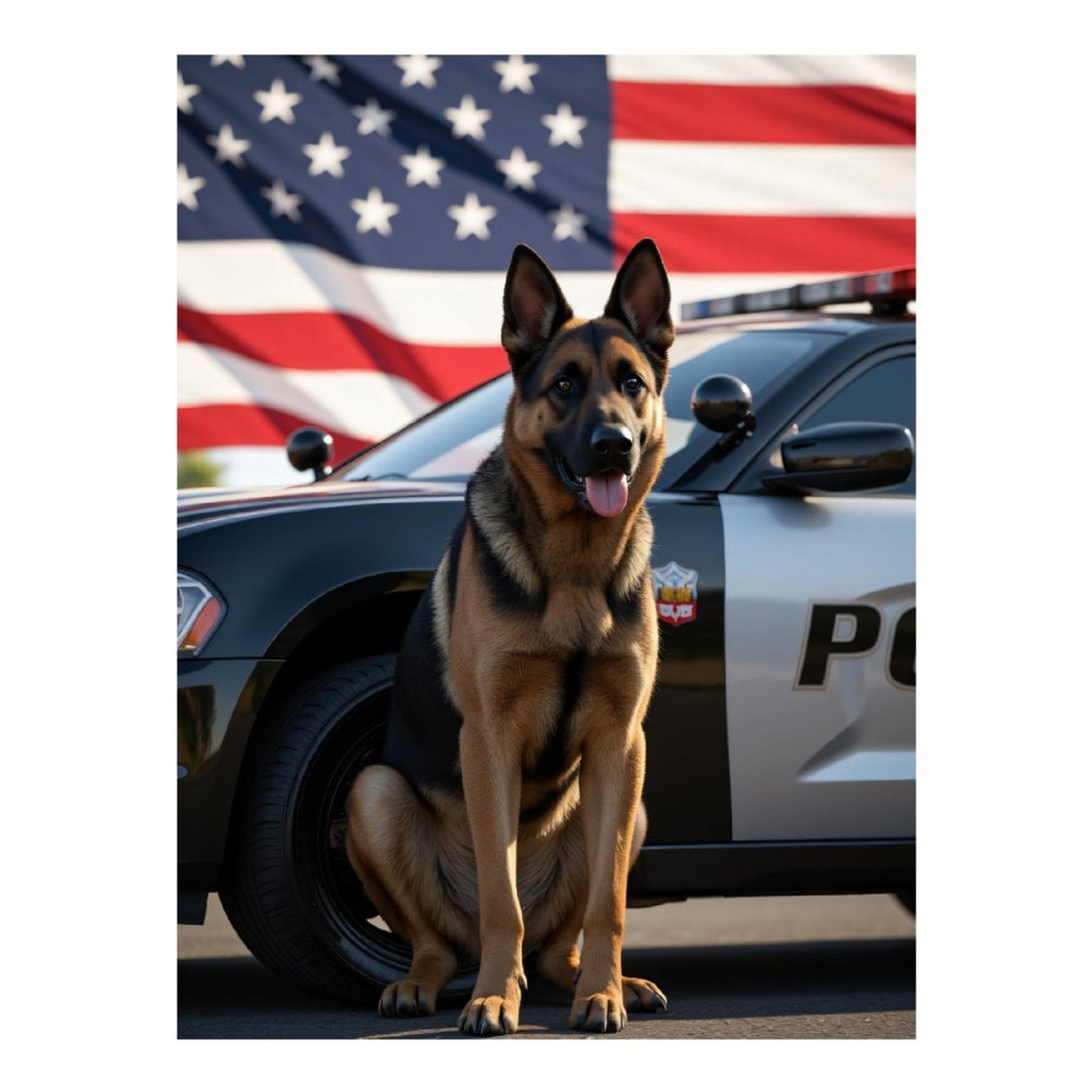 Diamond Art Kit for Adults, Police Dog Duty Pride National Diamond ...