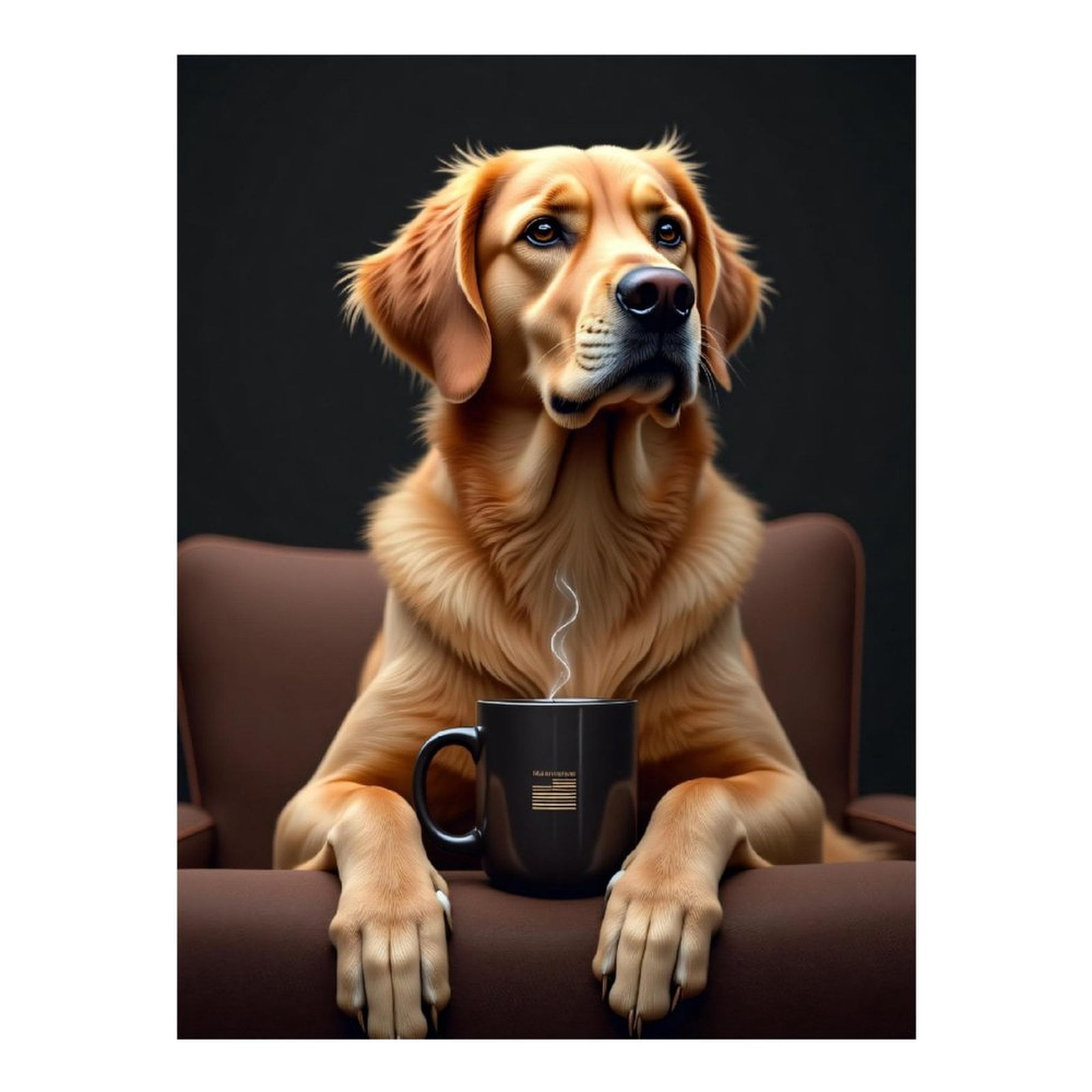 Diamond Art Kit for Adults, Realistic Coffee Dog Print No.25 Diamond ...