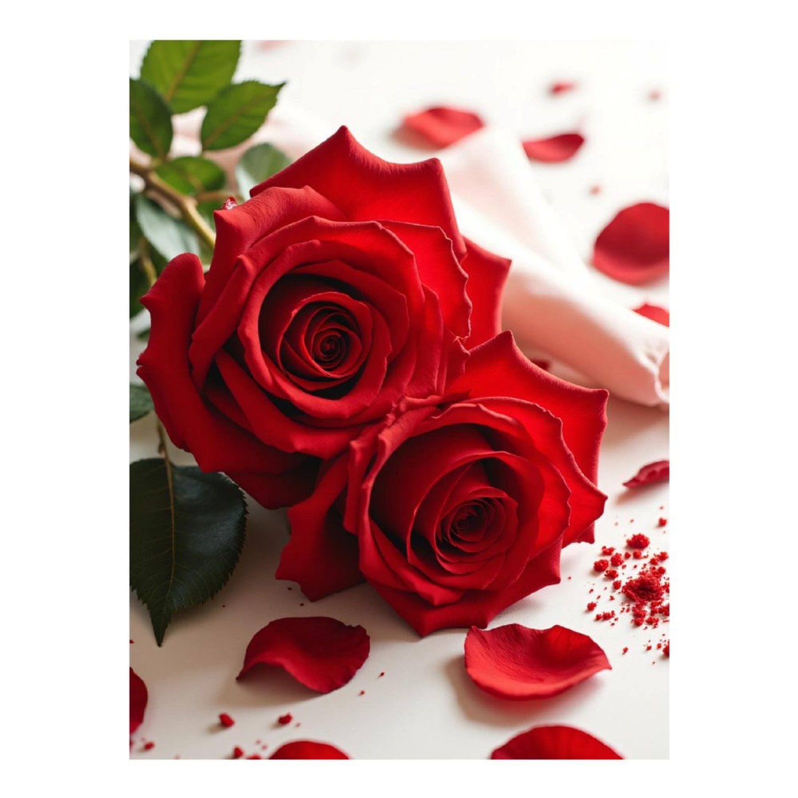 Diamond Art Kit for Adults, Red Roses Floral Arrangement Diamond ...